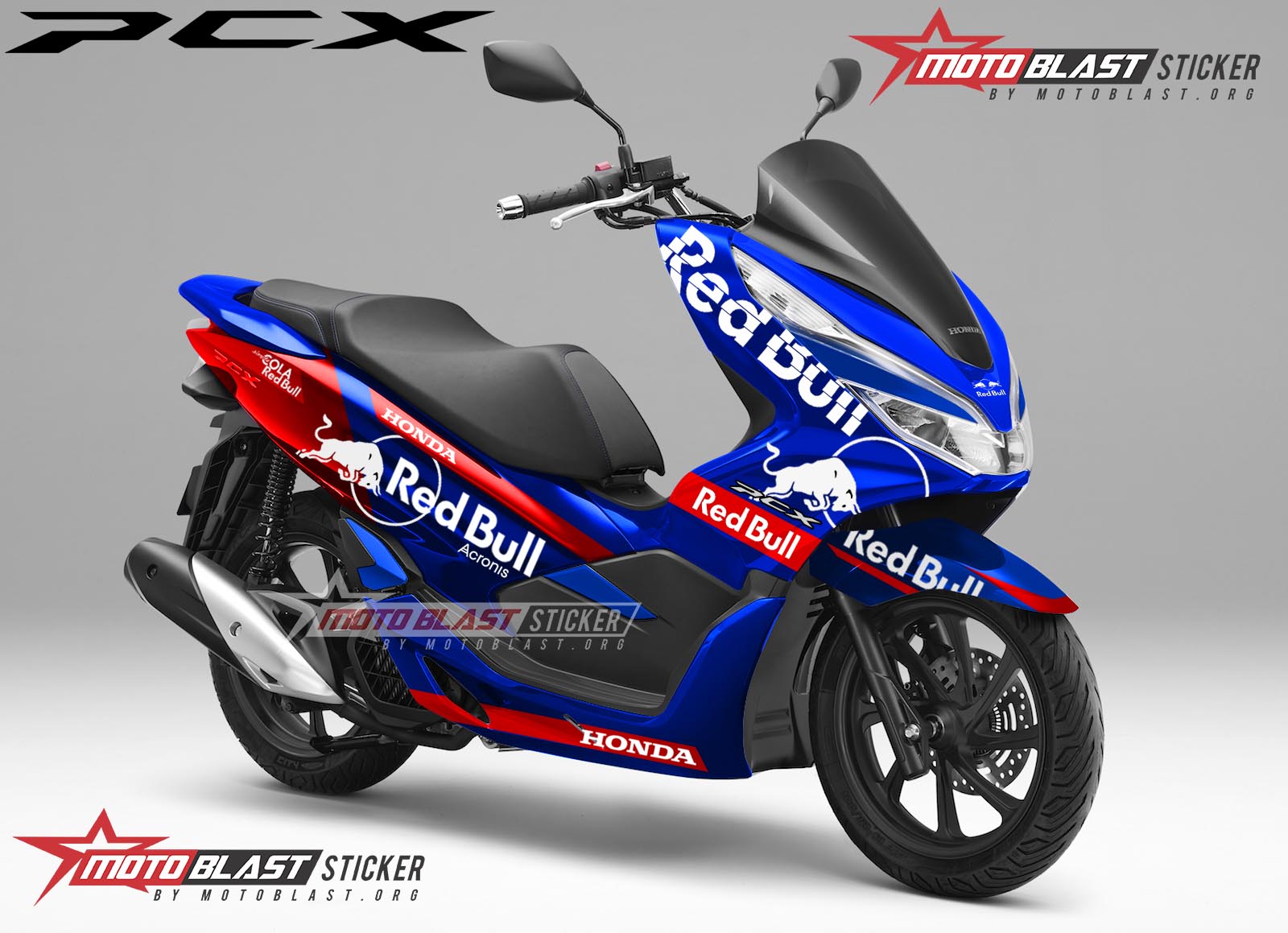 Modifikasi striping honda pcx 150 redbull torro rosso - MOTOBLAST