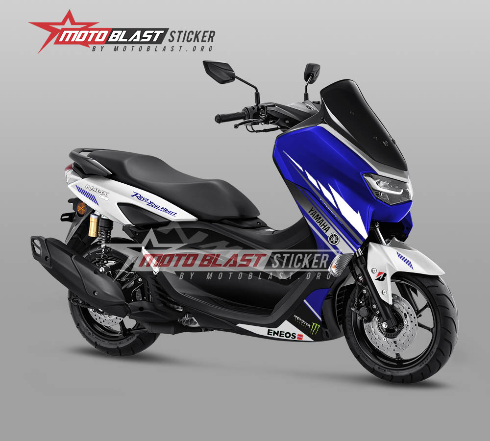 Modifikasi Striping yamaha new nmax blue fiat - MOTOBLAST
