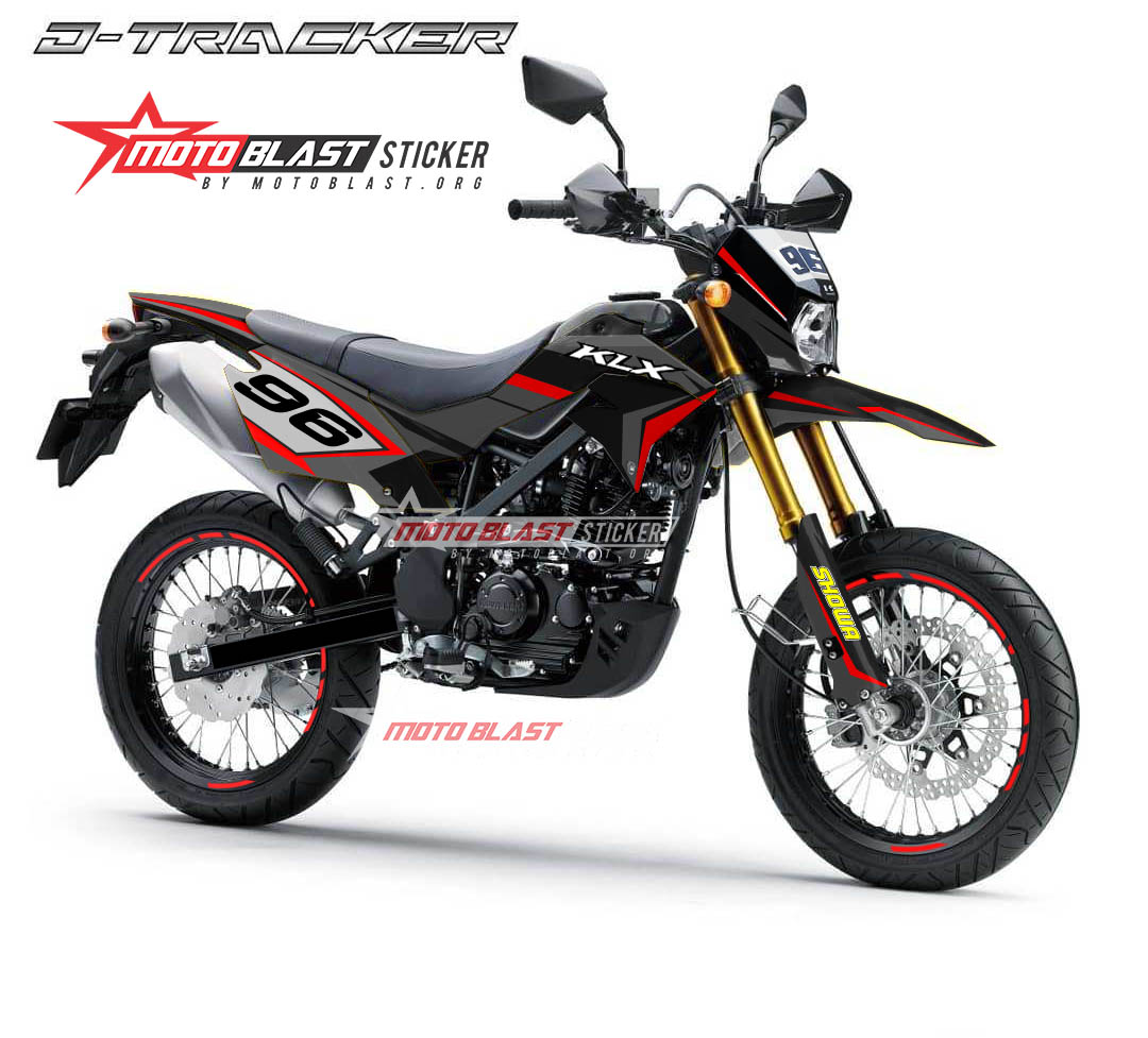 Modifikasi striping Kawasaki Klx Dtracker 150 hitam - MOTOBLAST