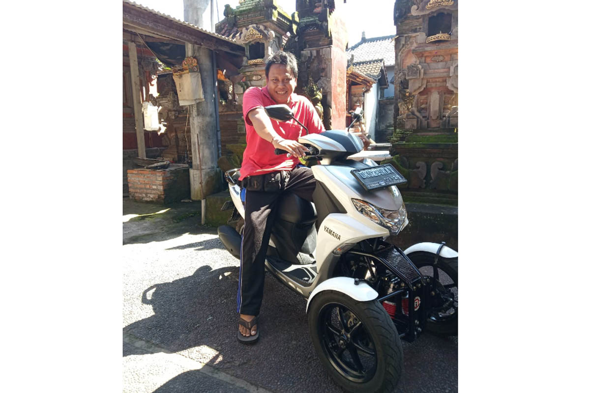 Keren! Rider Bali Modifikasi Yamaha Freego miliknya Menyerupai Tricity ...