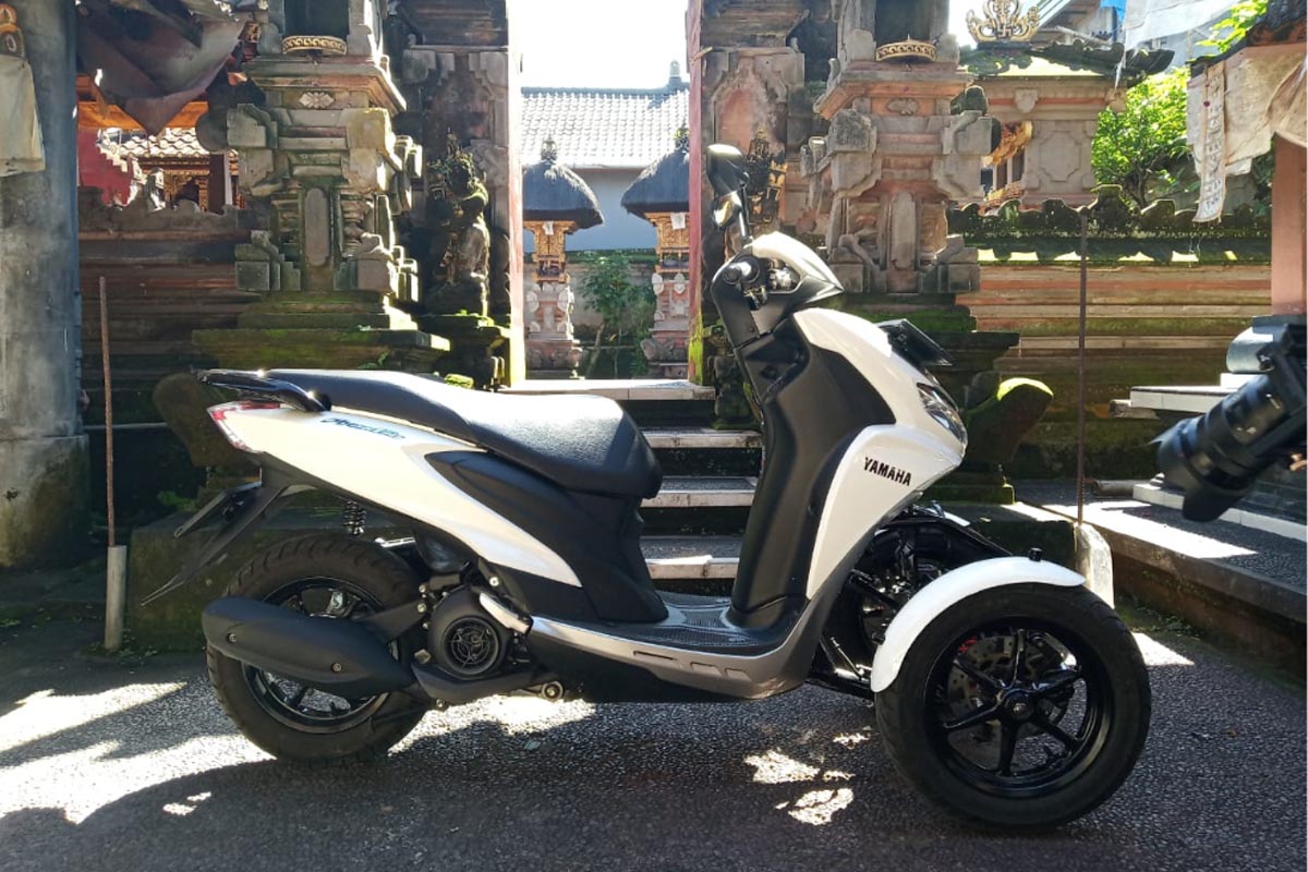 Keren! Rider Bali Modifikasi Yamaha Freego miliknya Menyerupai Tricity ...