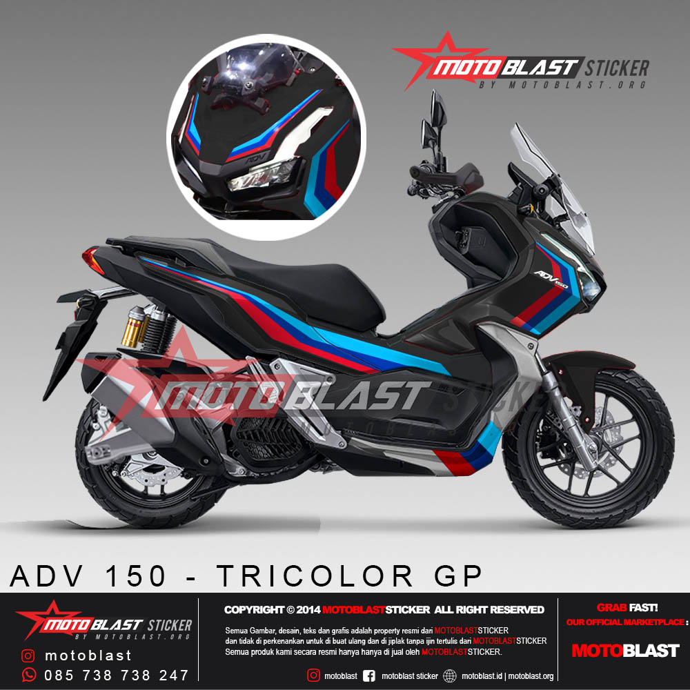 Modifikasi striping Honda adv 150 livery bmw safety guard GP - MOTOBLAST