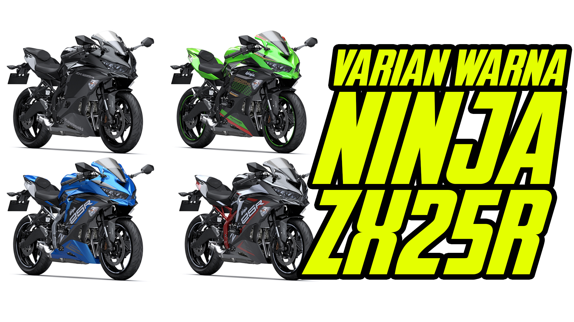 Ninja ZX-25R Foto studio, Spesifikasi, fitur dan harga official - MOTOBLAST