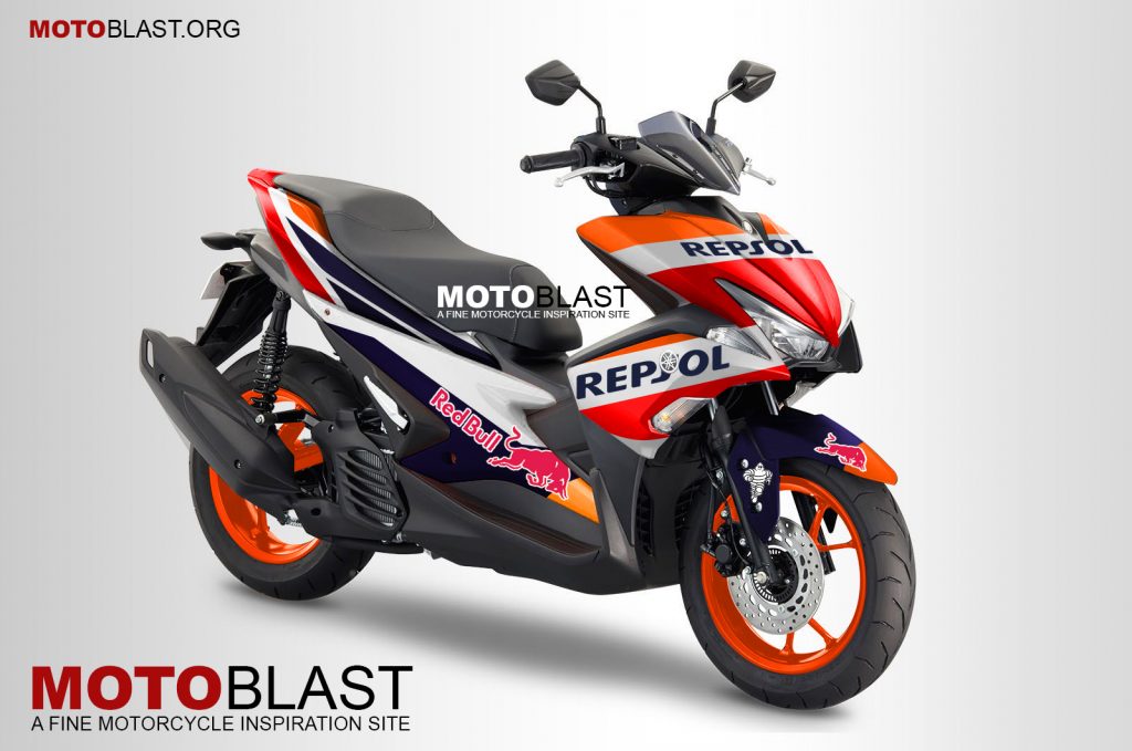 Ketika Yamaha Aerox 155 livery Repsol | MOTOBLAST