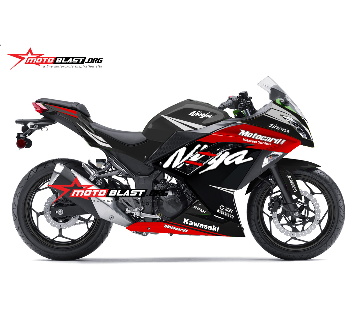 Modif striping Ninja 250R Fi Motocard - MOTOBLAST
