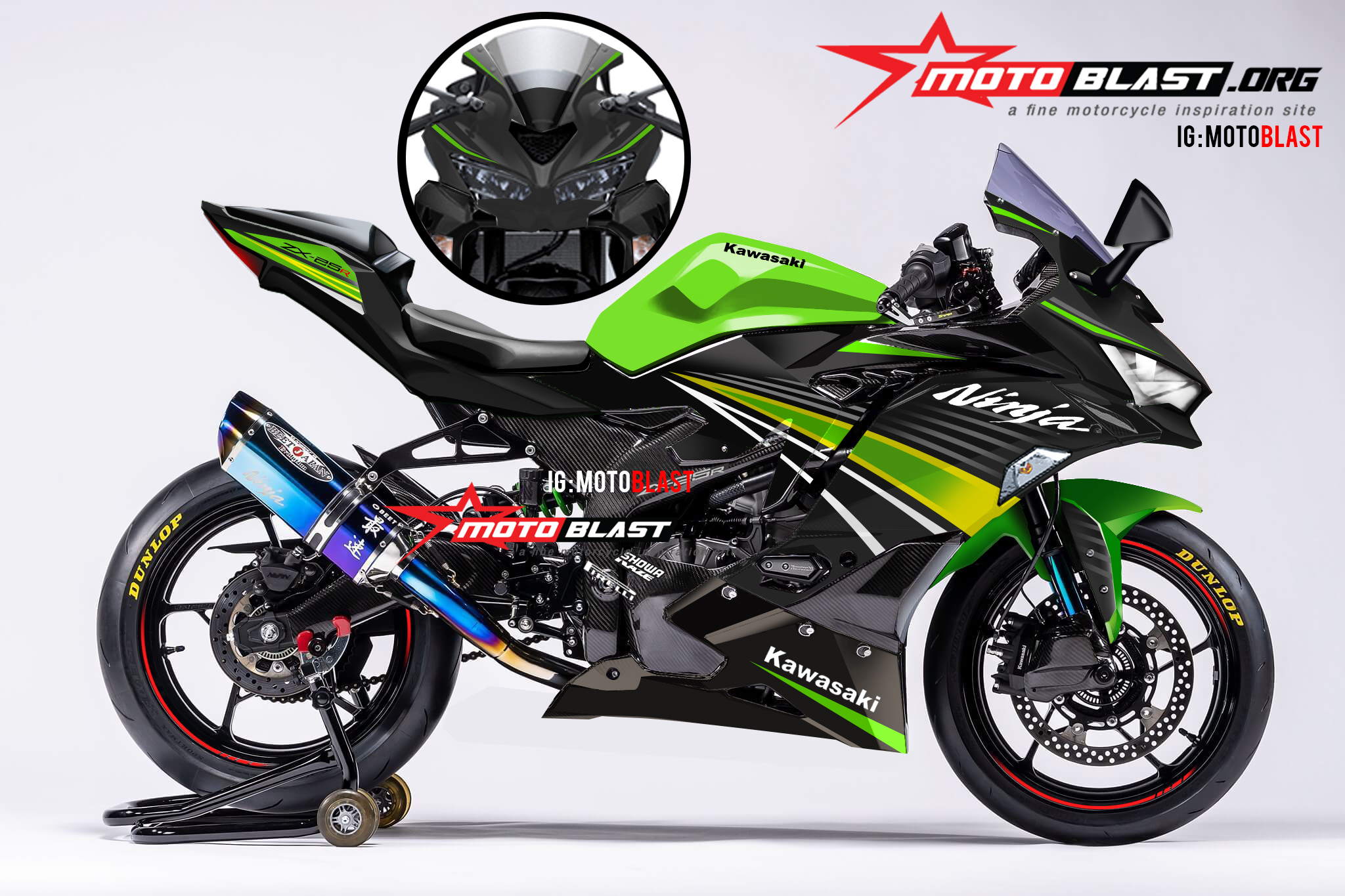 Modifikasi Striping Kawasaki Ninja ZX-25R Graves - MOTOBLAST