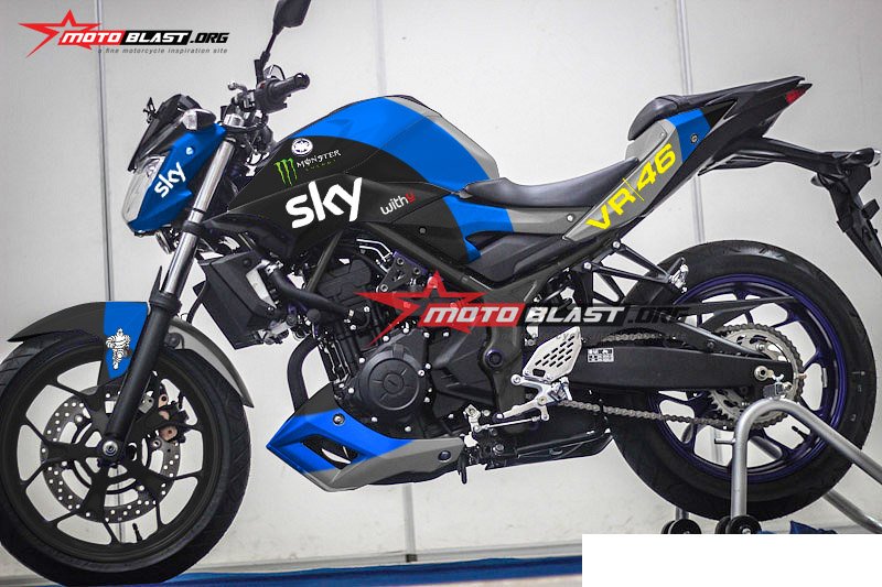 Modif striping Yamaha MT-25 Sky racing team - MOTOBLAST