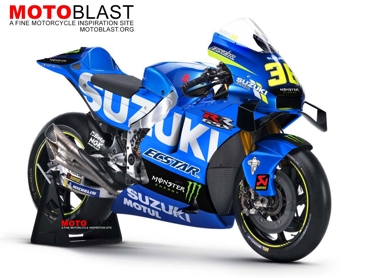Perkiraan Grafis Suzuki Ecstar Racing dengan sponsor Monster energy ...