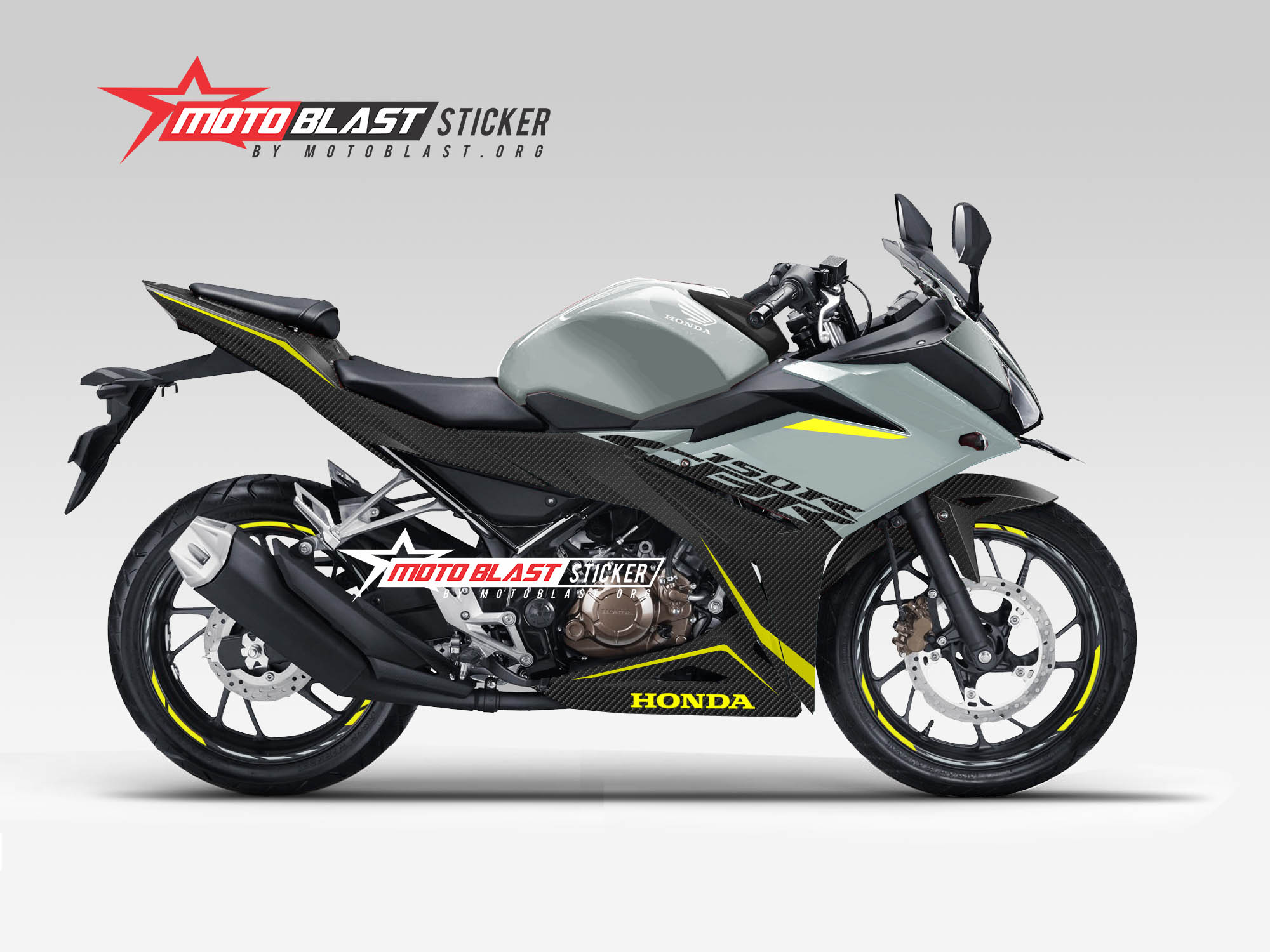 Modif striping Honda New CBR150R livery Black silver - MOTOBLAST