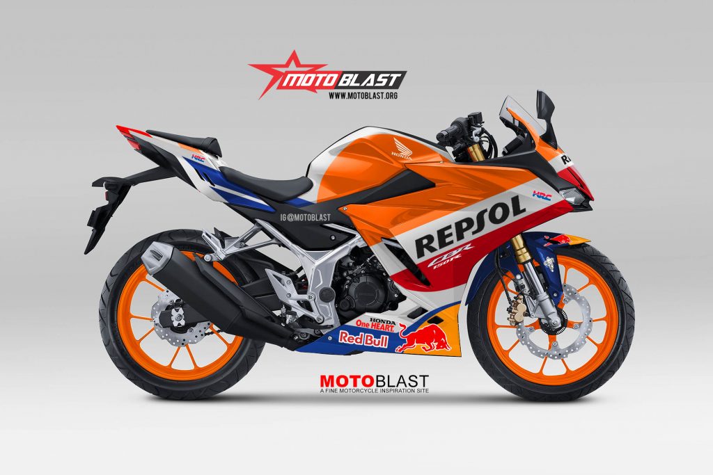 Modifikasi striping All new CBR150R 2021 Repsol Full motogp - MOTOBLAST