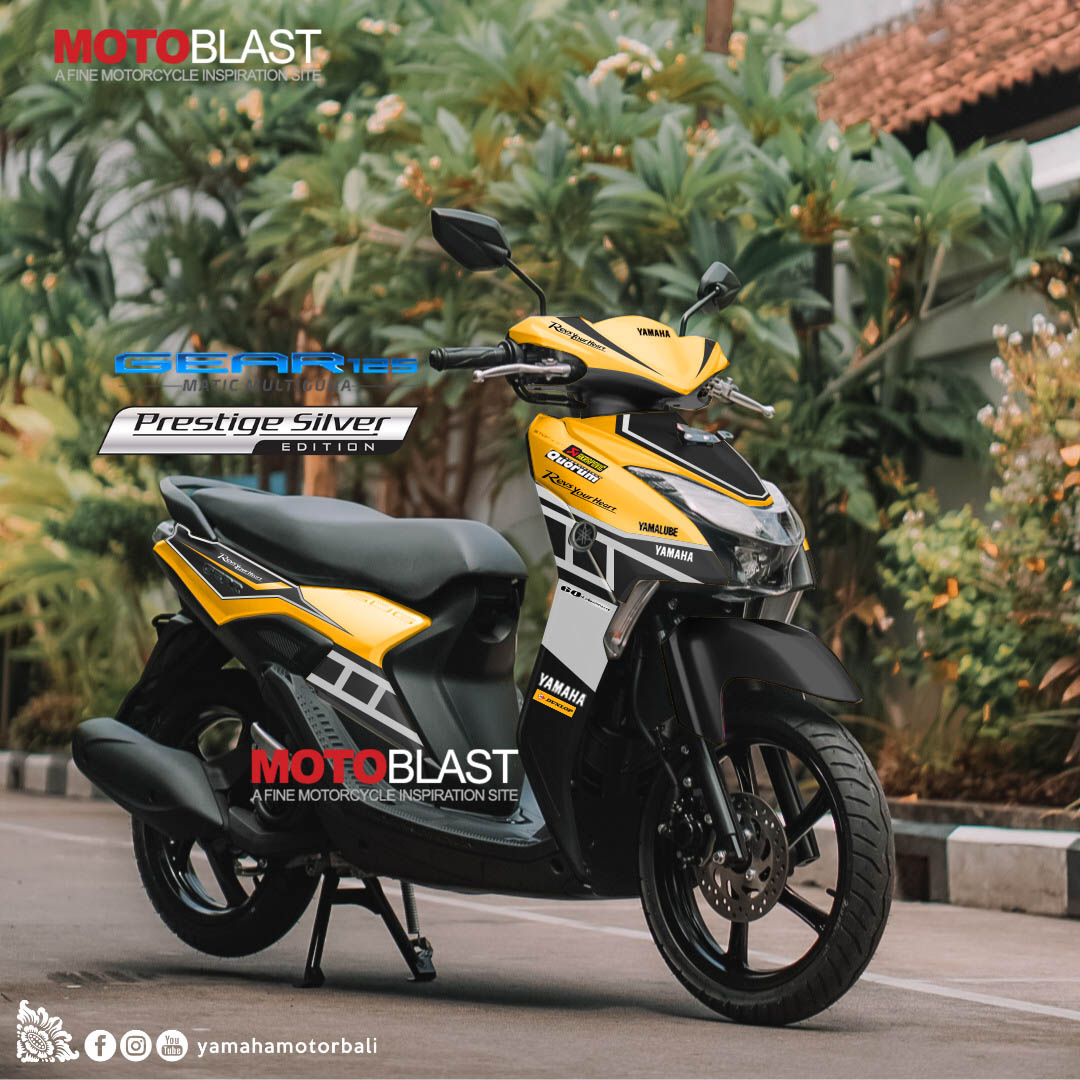Modifikasi striping Yamaha Gear 125 Anniversary - MOTOBLAST
