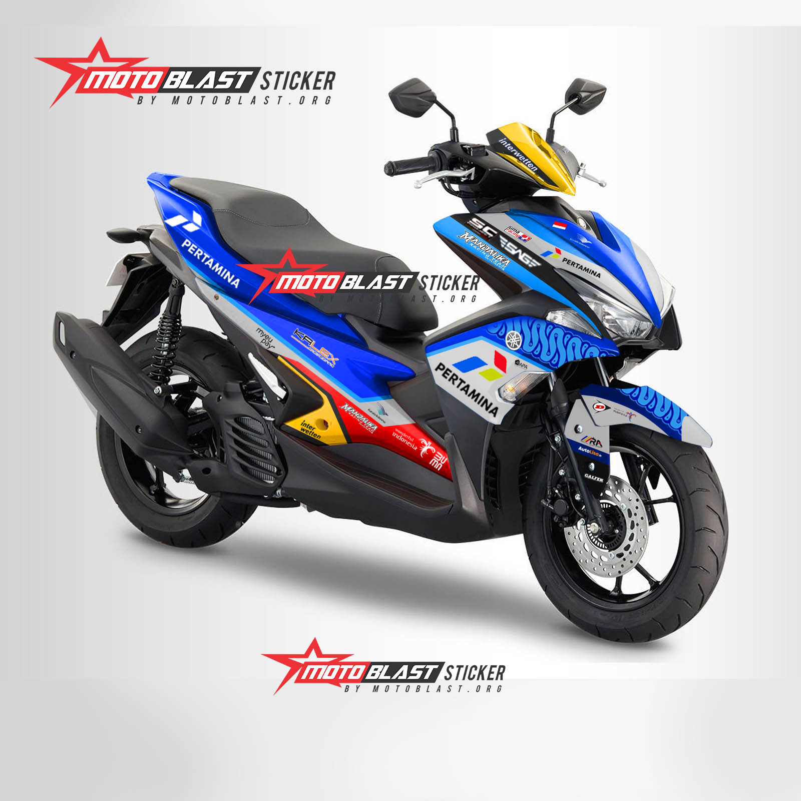 Modifikasi Striping Yamaha Aerox 155 Livery Mandalika Racing team ...