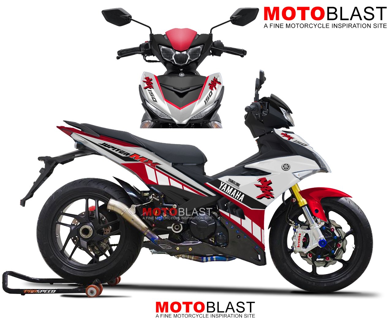 Modifikasi Yamaha MX King Kaki Gambot Livery Anniversary - MOTOBLAST