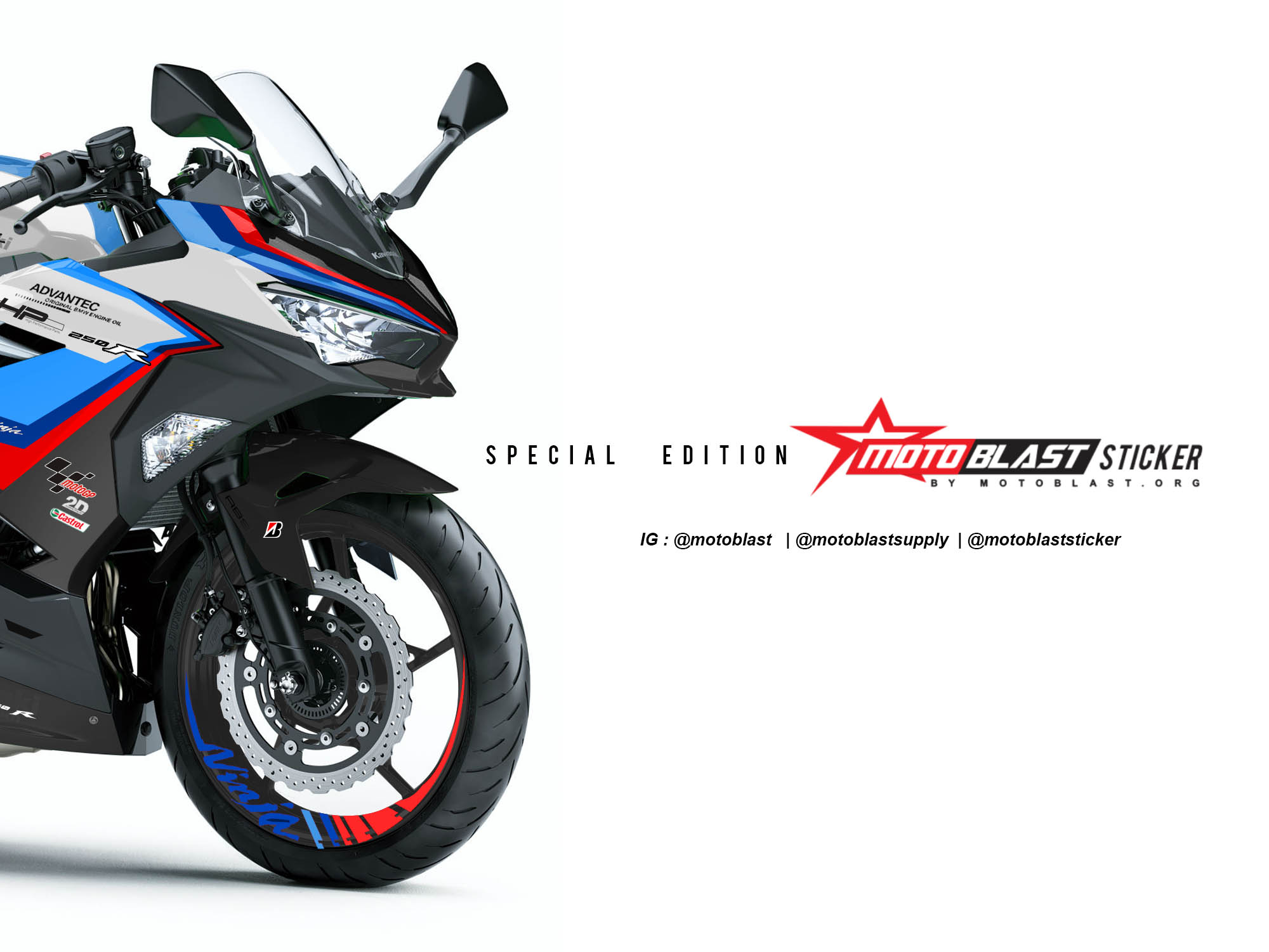 Modif Striping New Ninja 250R Fi livery safety GP - MOTOBLAST