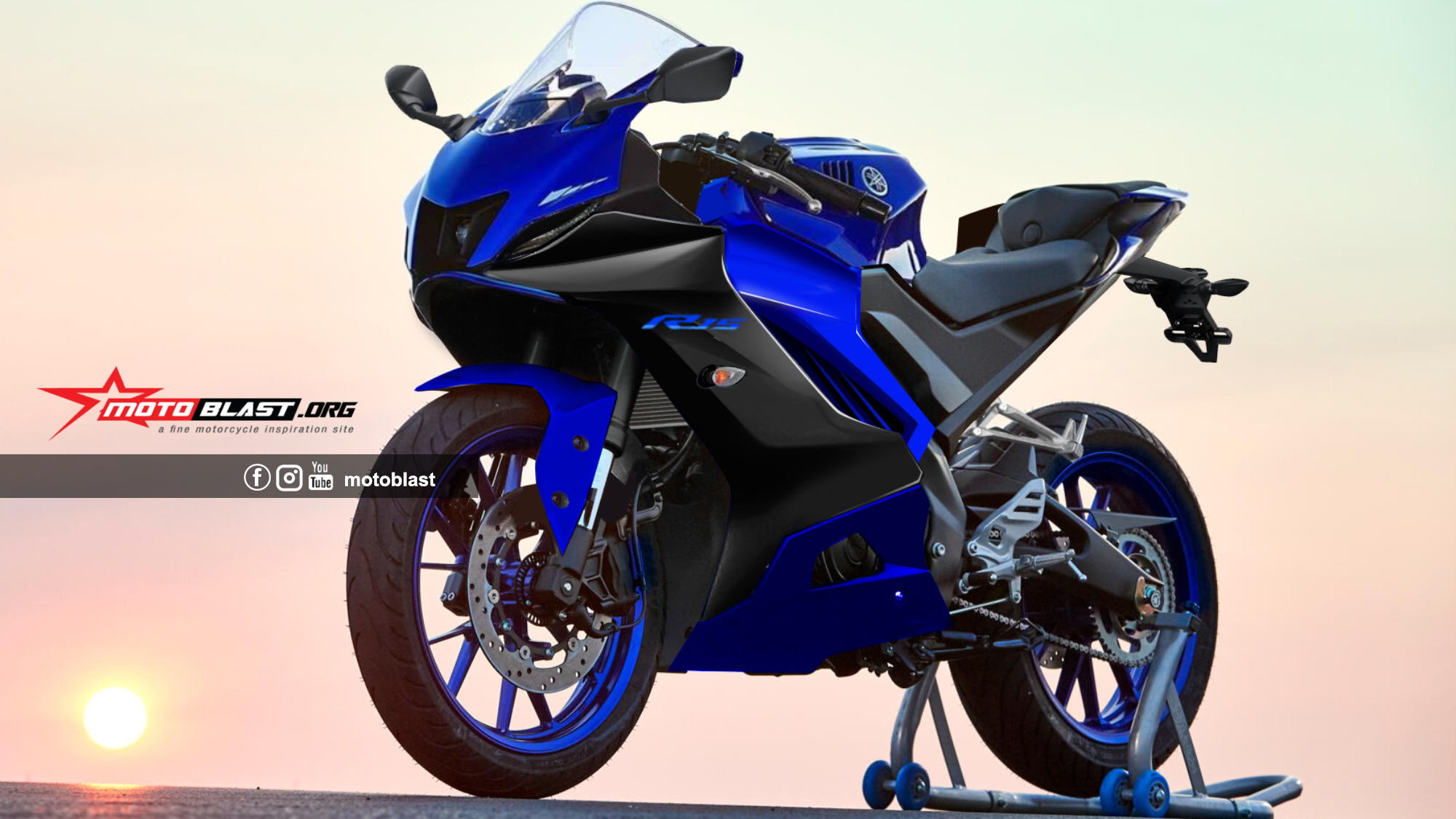 UPDATE Rendering Yamaha R15 V4, Ganteng tenan - MOTOBLAST