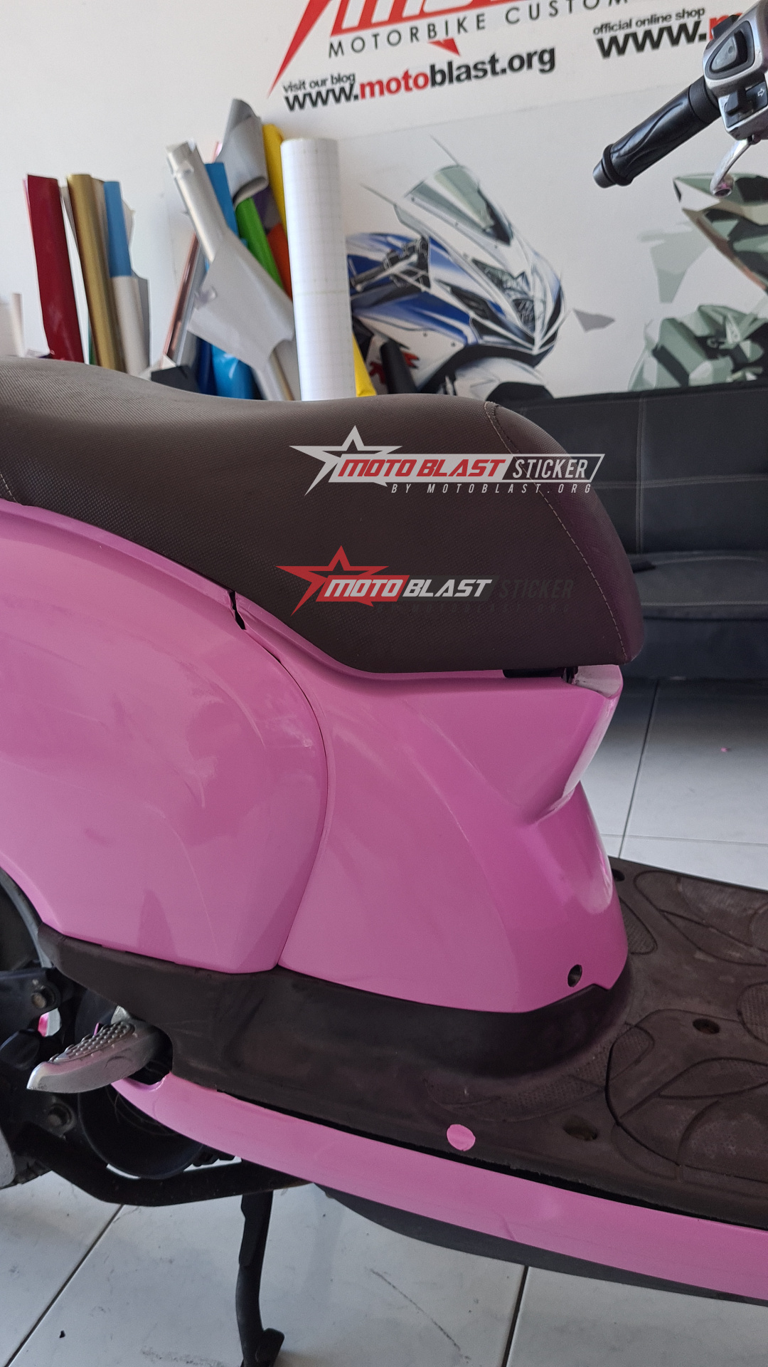 Keren nya Honda Scoopy full pink decal stiker, cewek banyak yang ...