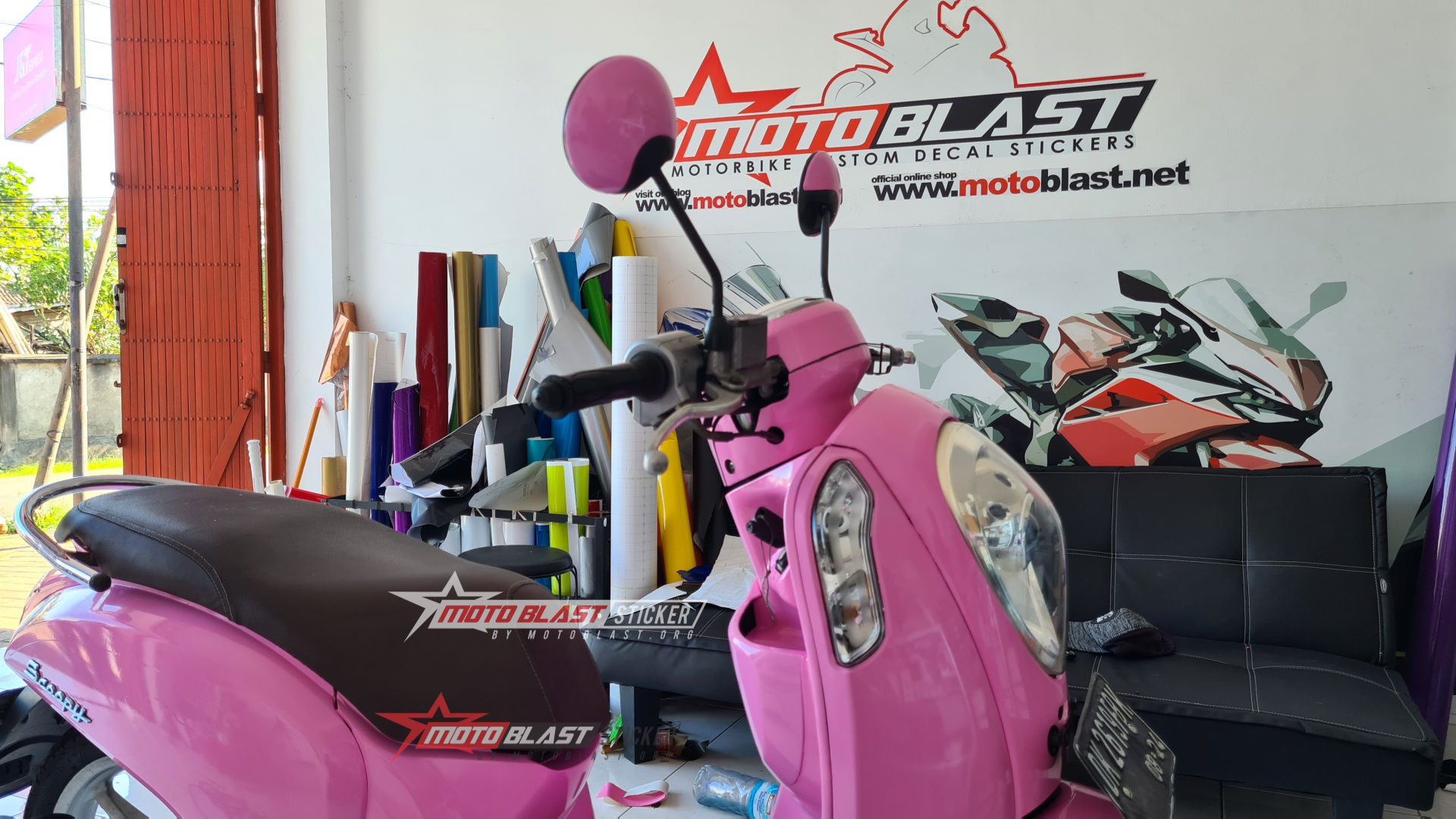 Keren nya Honda Scoopy full pink decal stiker, cewek banyak yang ...