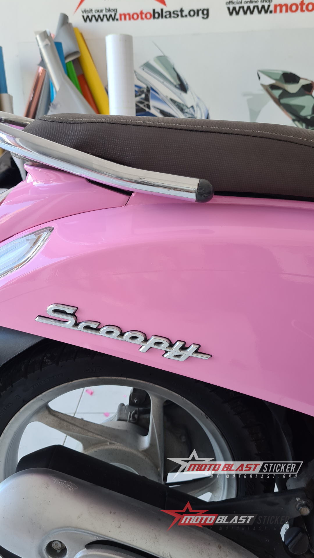 Keren nya Honda Scoopy full pink decal stiker, cewek banyak yang ...