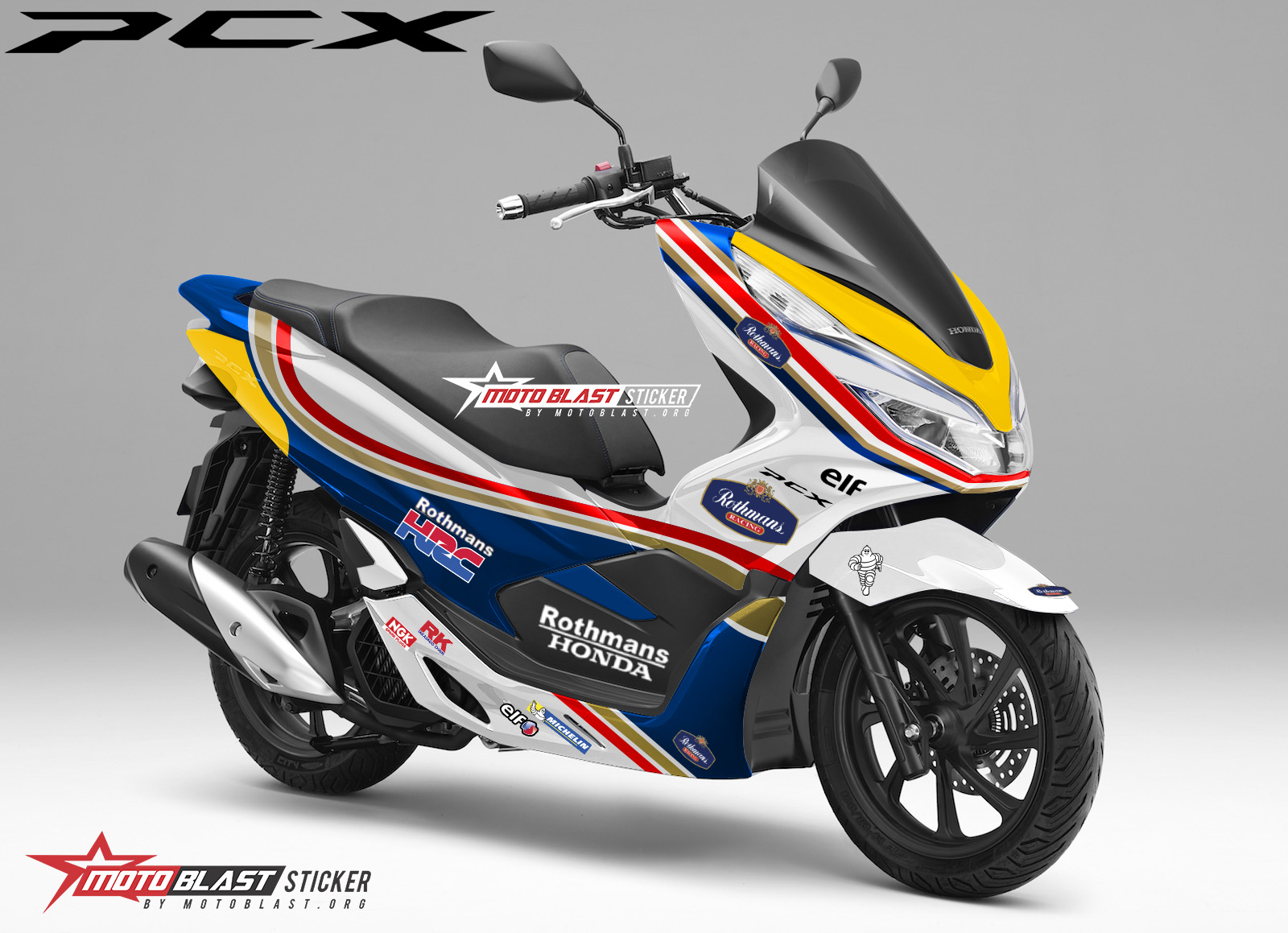 Modif striping Honda PCX 150 Rothman Honda - MOTOBLAST