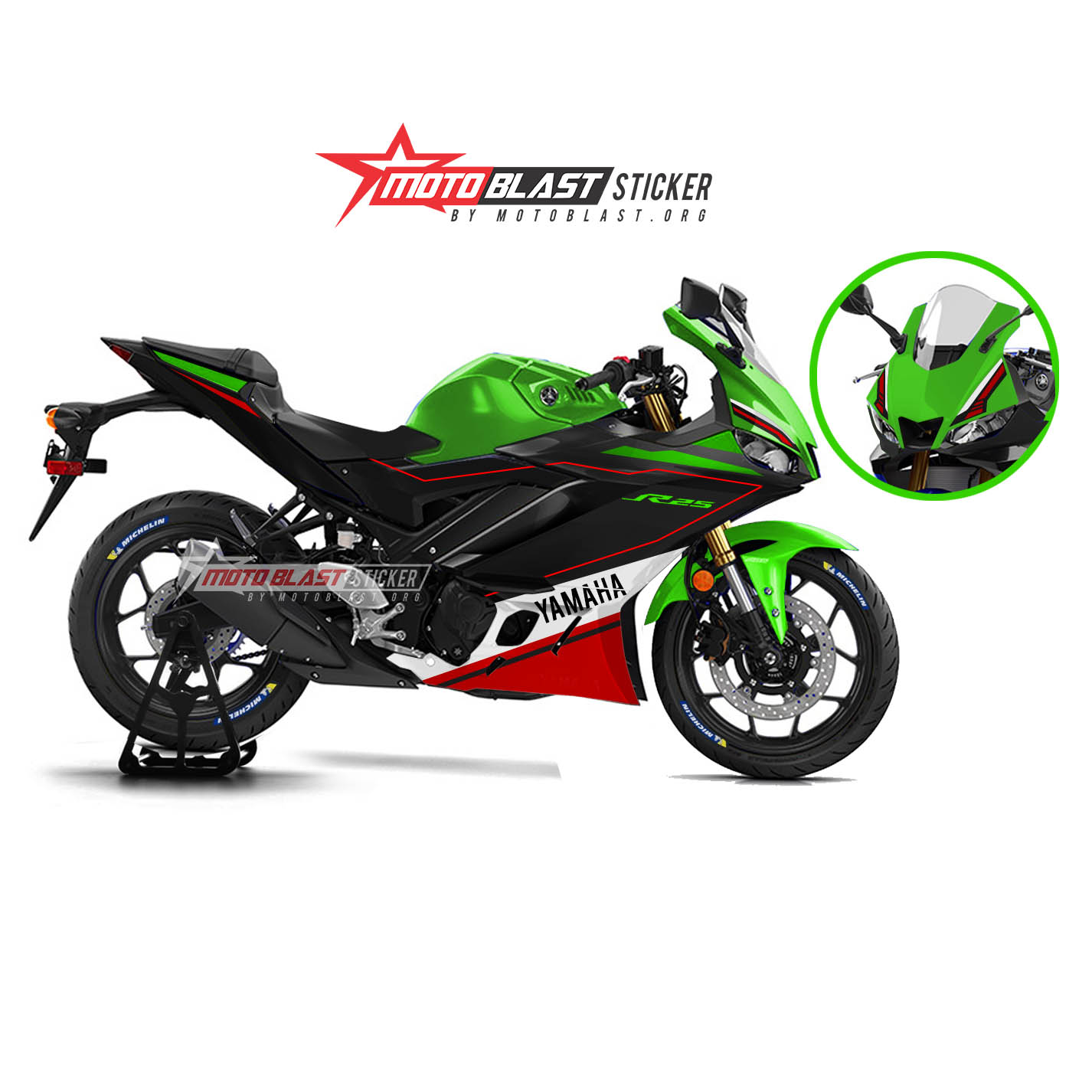 Modif striping Yamaha New R25 livery KRT 2022 - MOTOBLAST