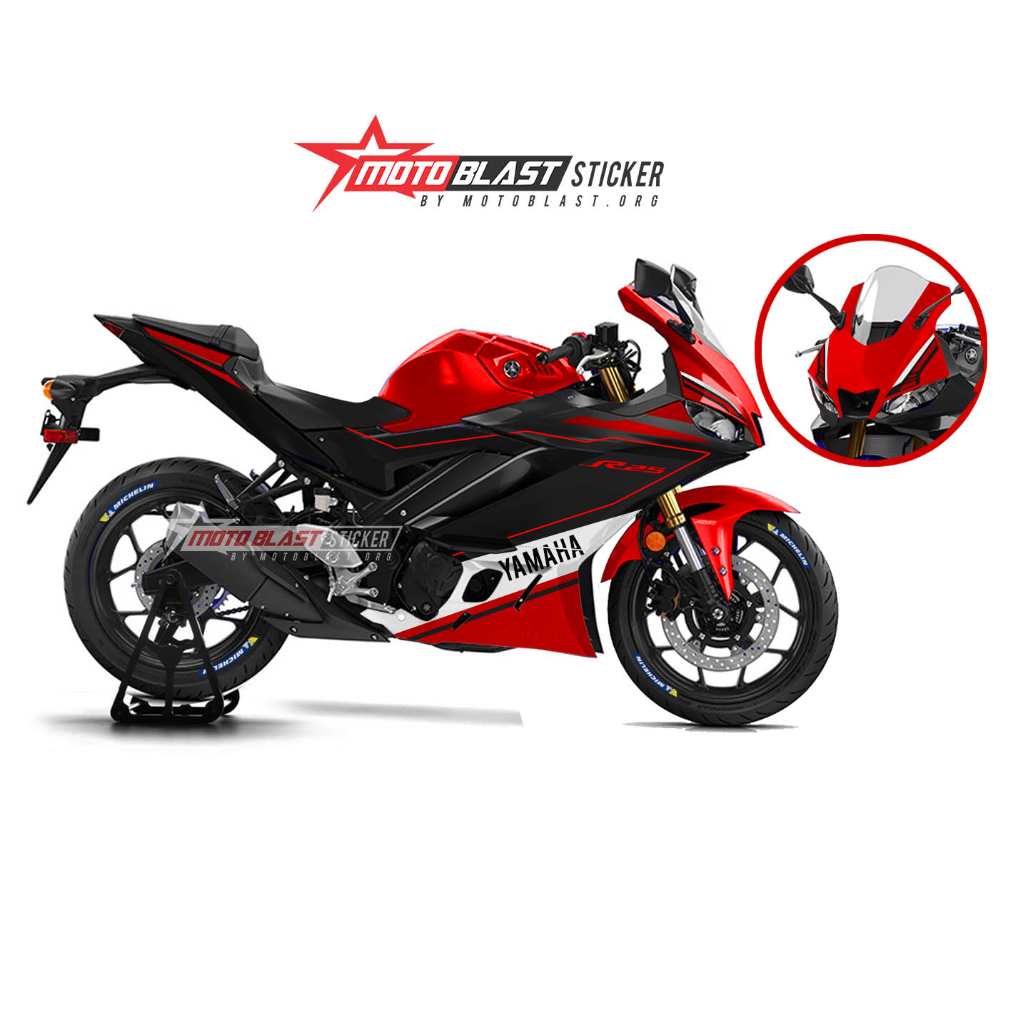 Modif striping Yamaha New R25 livery KRT 2022 - MOTOBLAST