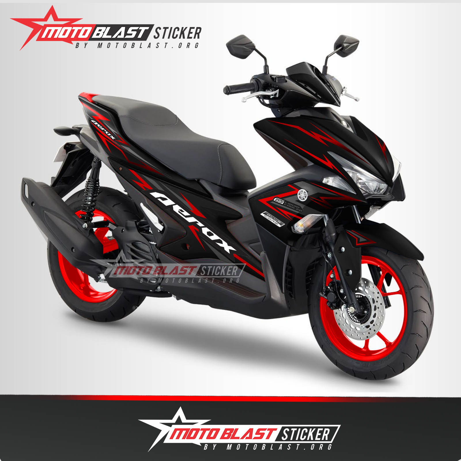 Modif striping Yamaha Aerox 155 click techno - MOTOBLAST