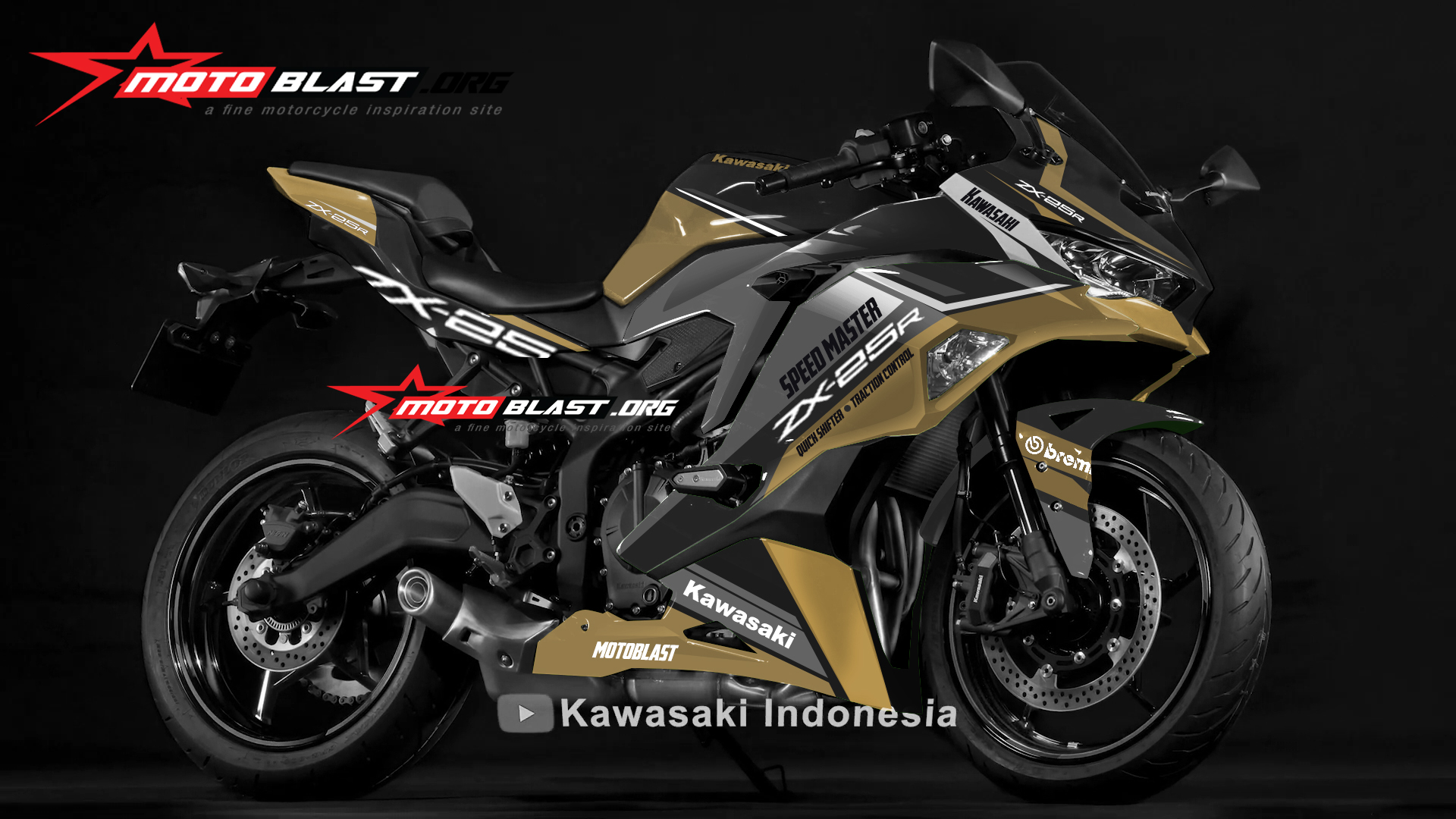 Modifikasi striping Kawasaki Ninja ZX25R Sporty - MOTOBLAST