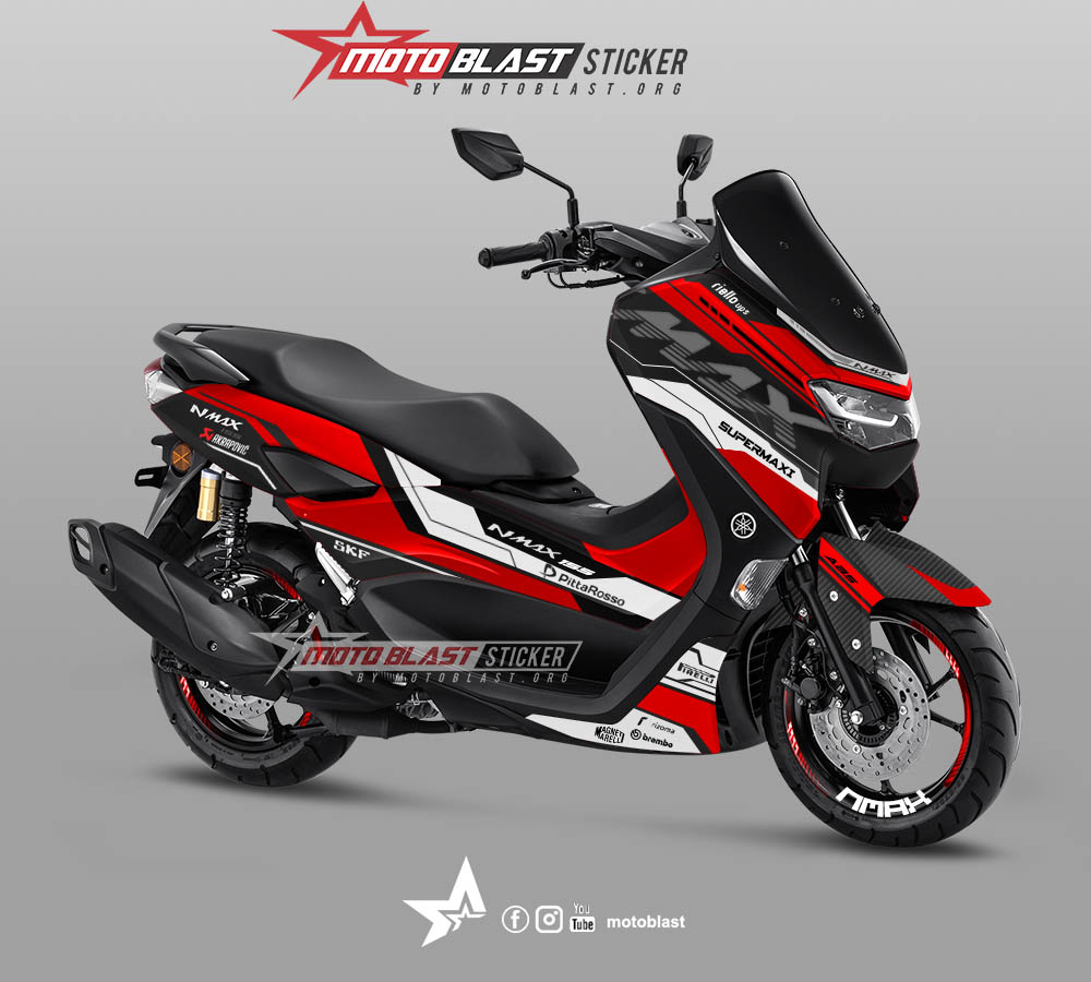Modifikasi Striping Yamaha New Nmax Supermaxi - MOTOBLAST