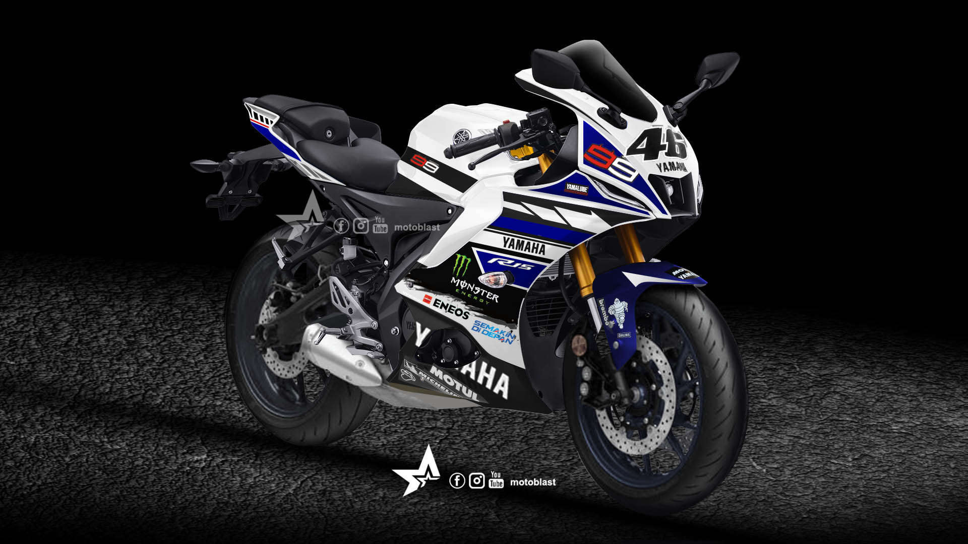 Modifikasi Striping Yamaha R15 V3 Samurai - MOTOBLAST