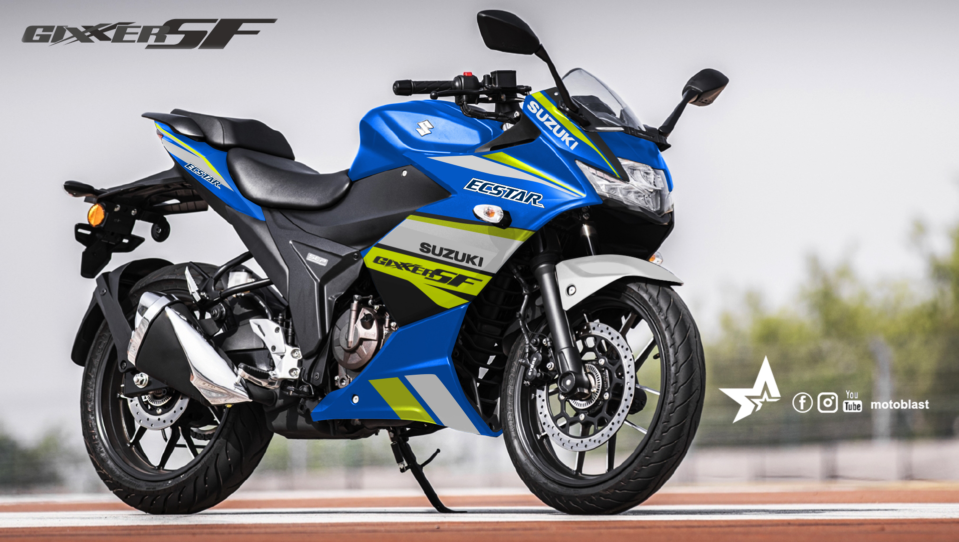 Modifikasi striping Suzuki Gixxer SF 250 sang little hayabusa - MOTOBLAST