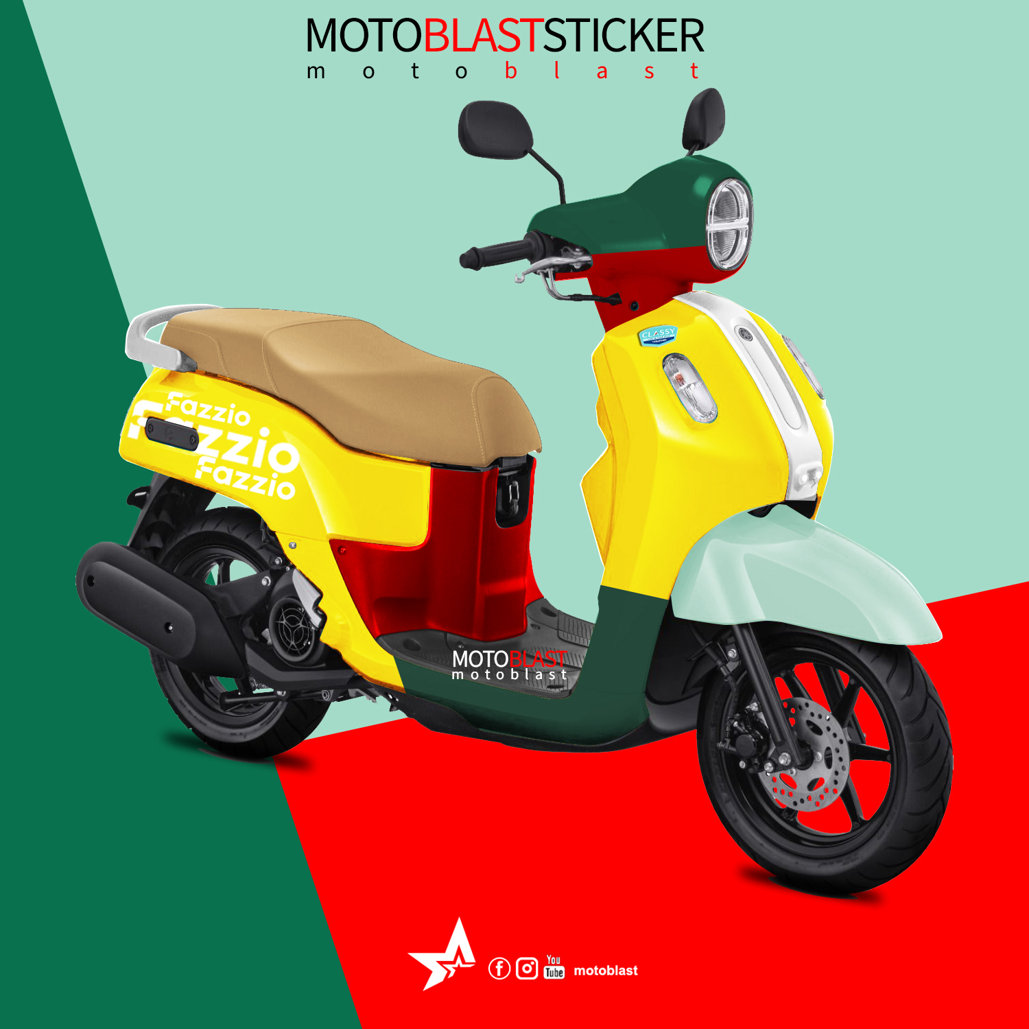 Modifikasi striping Yamaha Fazzio Hybrid Sean Wotherspoon - MOTOBLAST