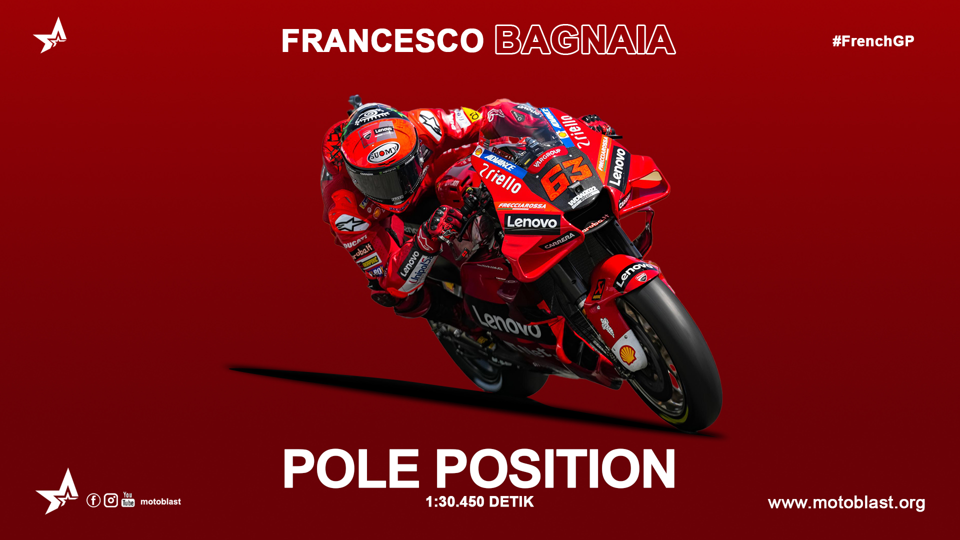 Pecco bagnaia Pole Position di Motogp Le Mans - MOTOBLAST