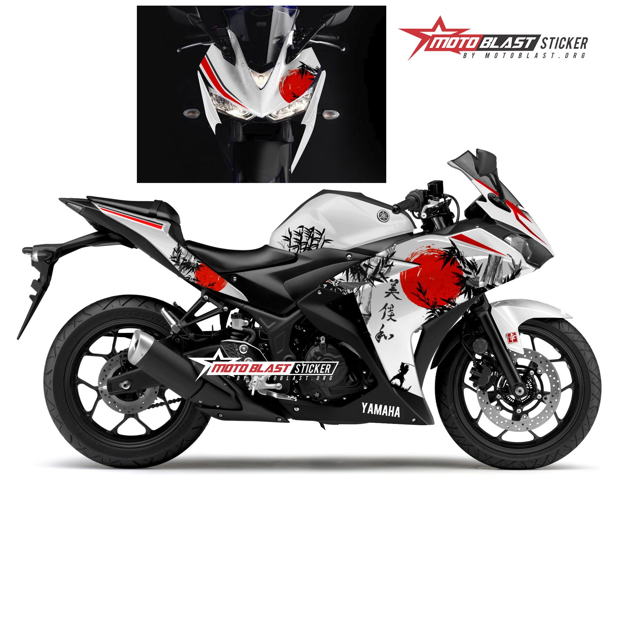 Modifikasi striping Yamaha R25 livery japan style - MOTOBLAST