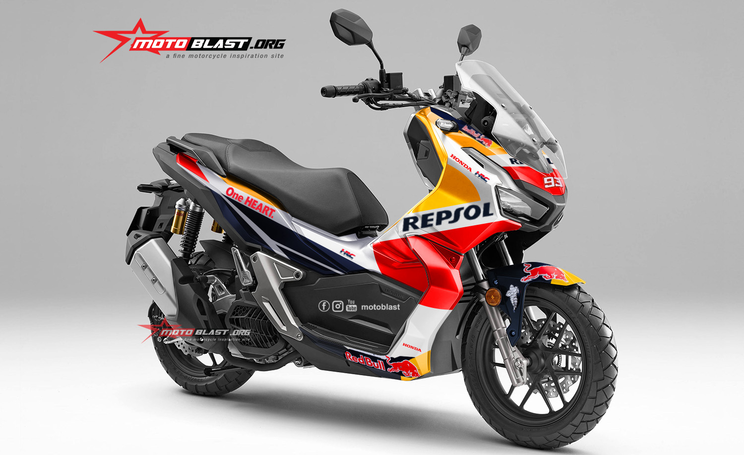 Modifikasi Striping Honda ADV 150 Repsol Motogp 2022 - MOTOBLAST