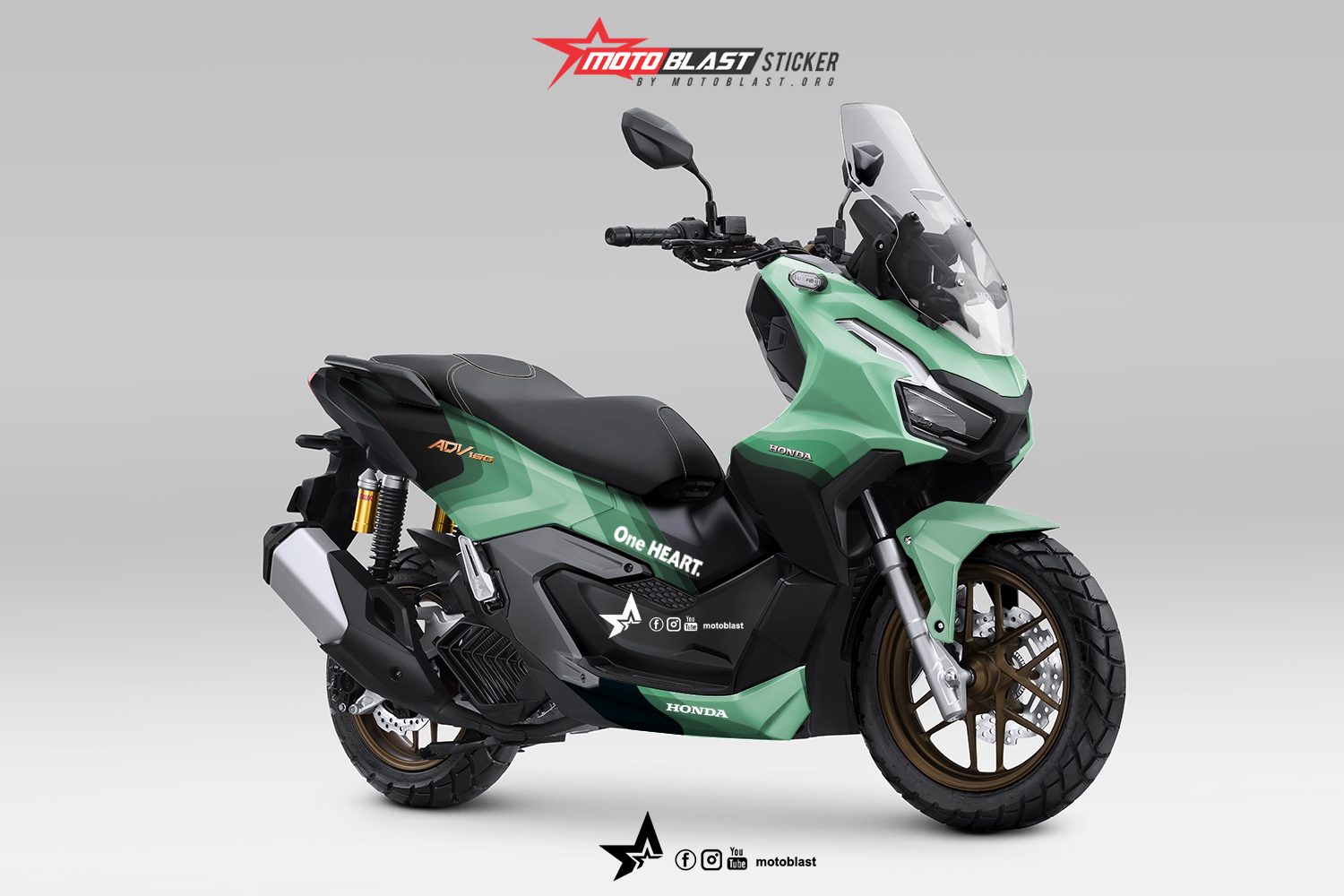 Modifikasi striping Honda ADV 160 warna cerah - MOTOBLAST