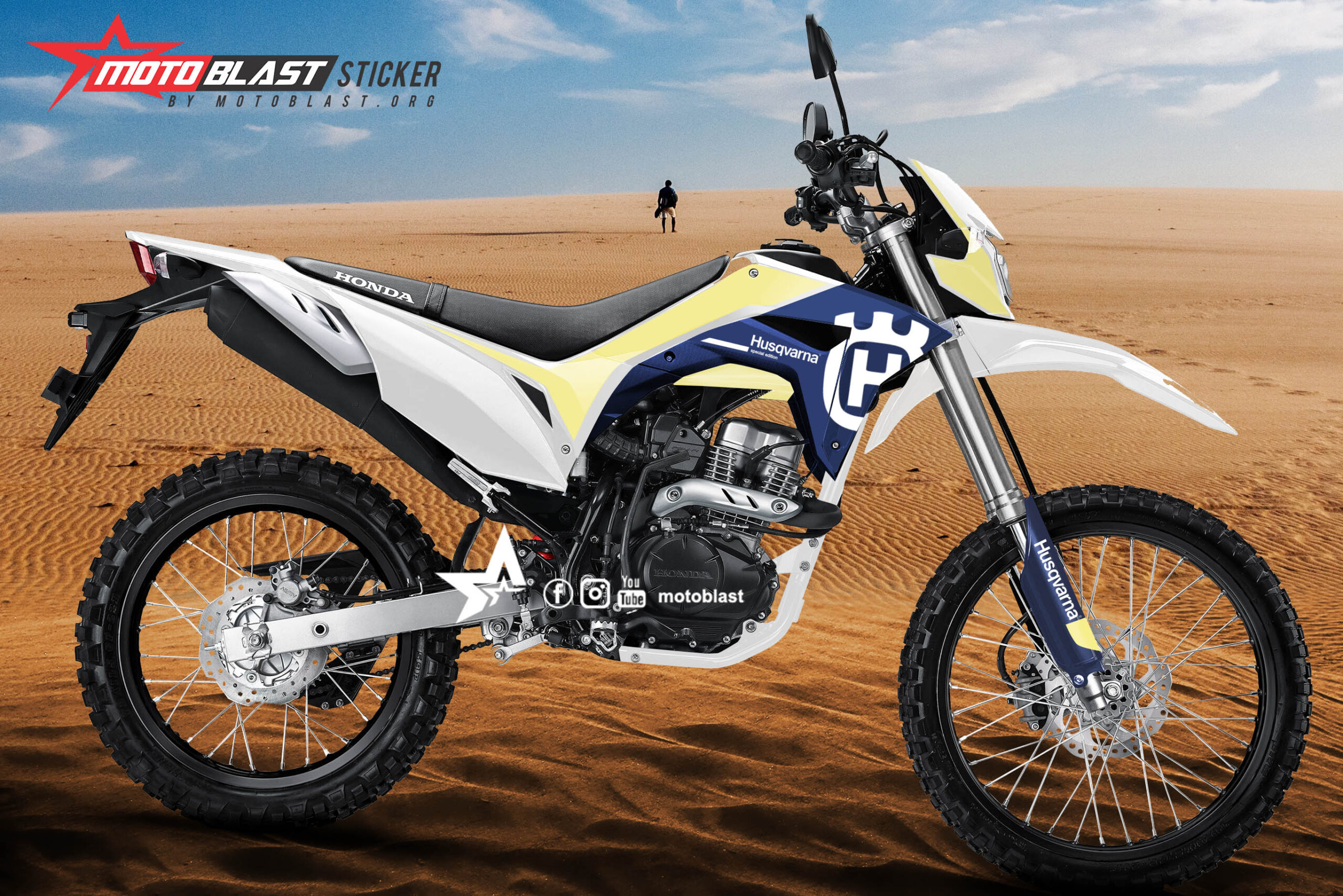 Modifikasi striping Honda CRF150L ala Husqvarna - MOTOBLAST