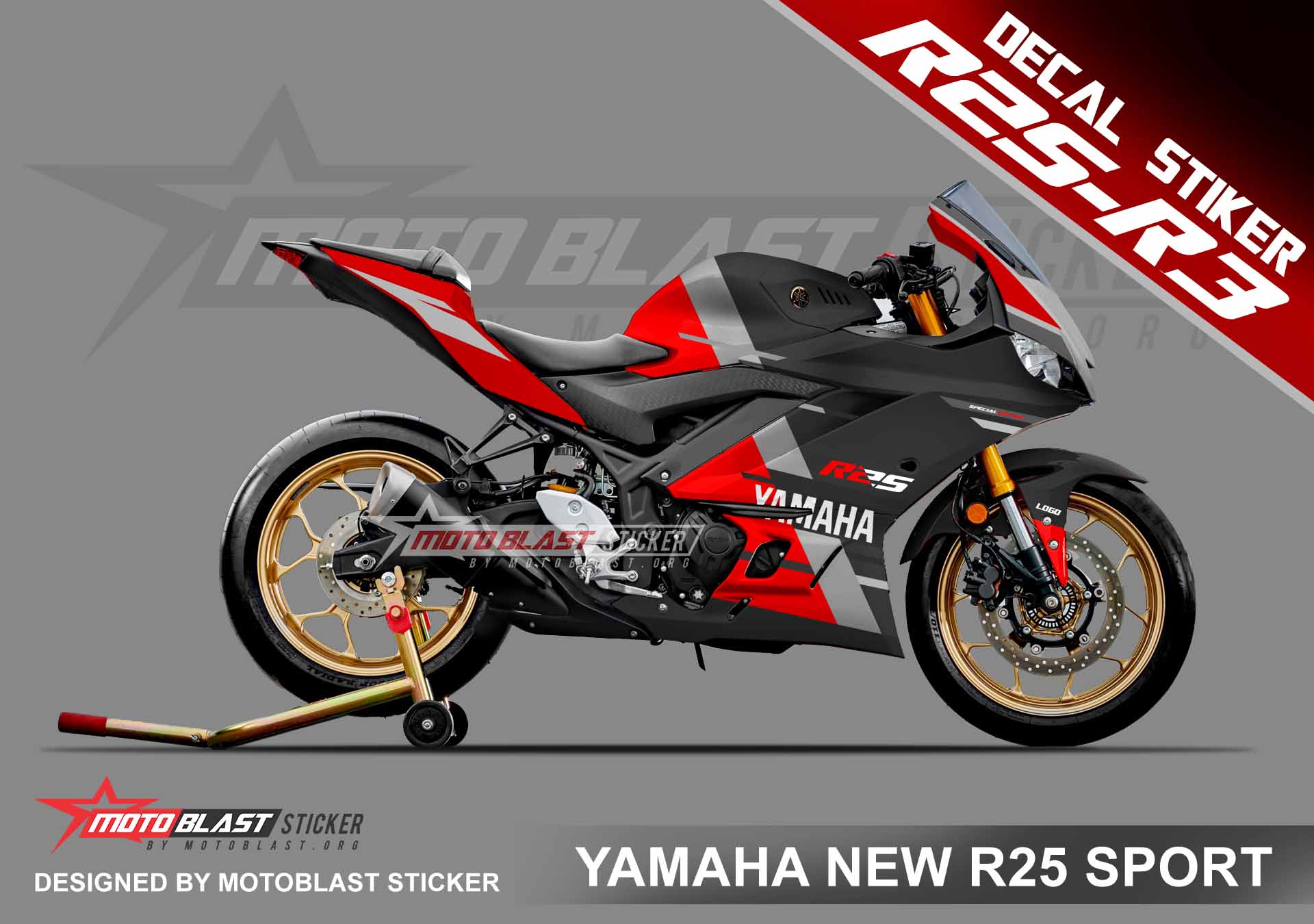Modifikasi Striping Yamaha New R25 Sport - MOTOBLAST