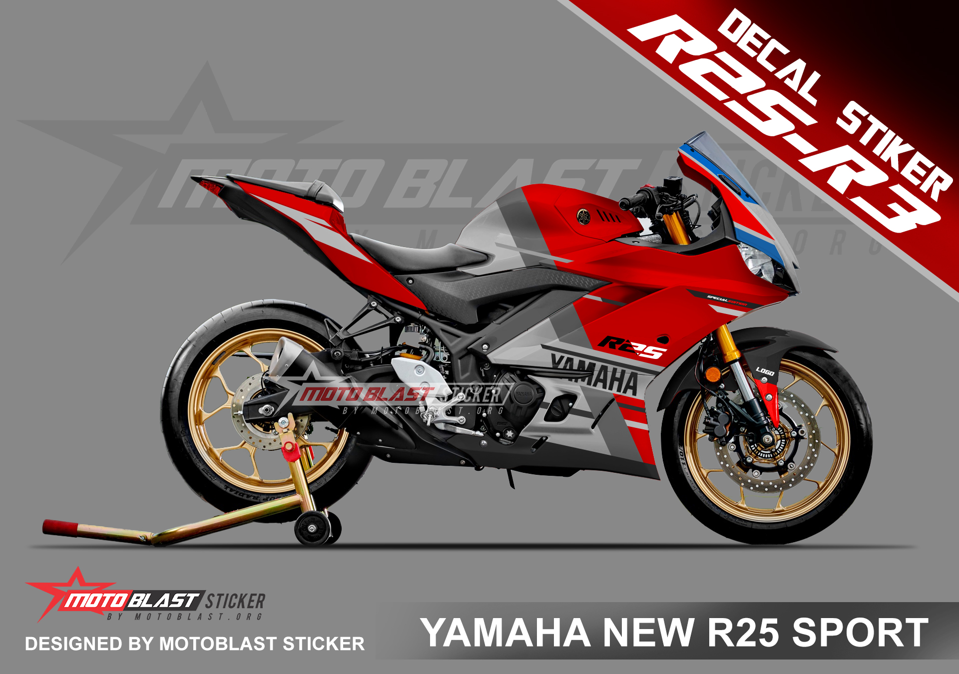 Modifikasi Striping Yamaha New R25 Sport - MOTOBLAST