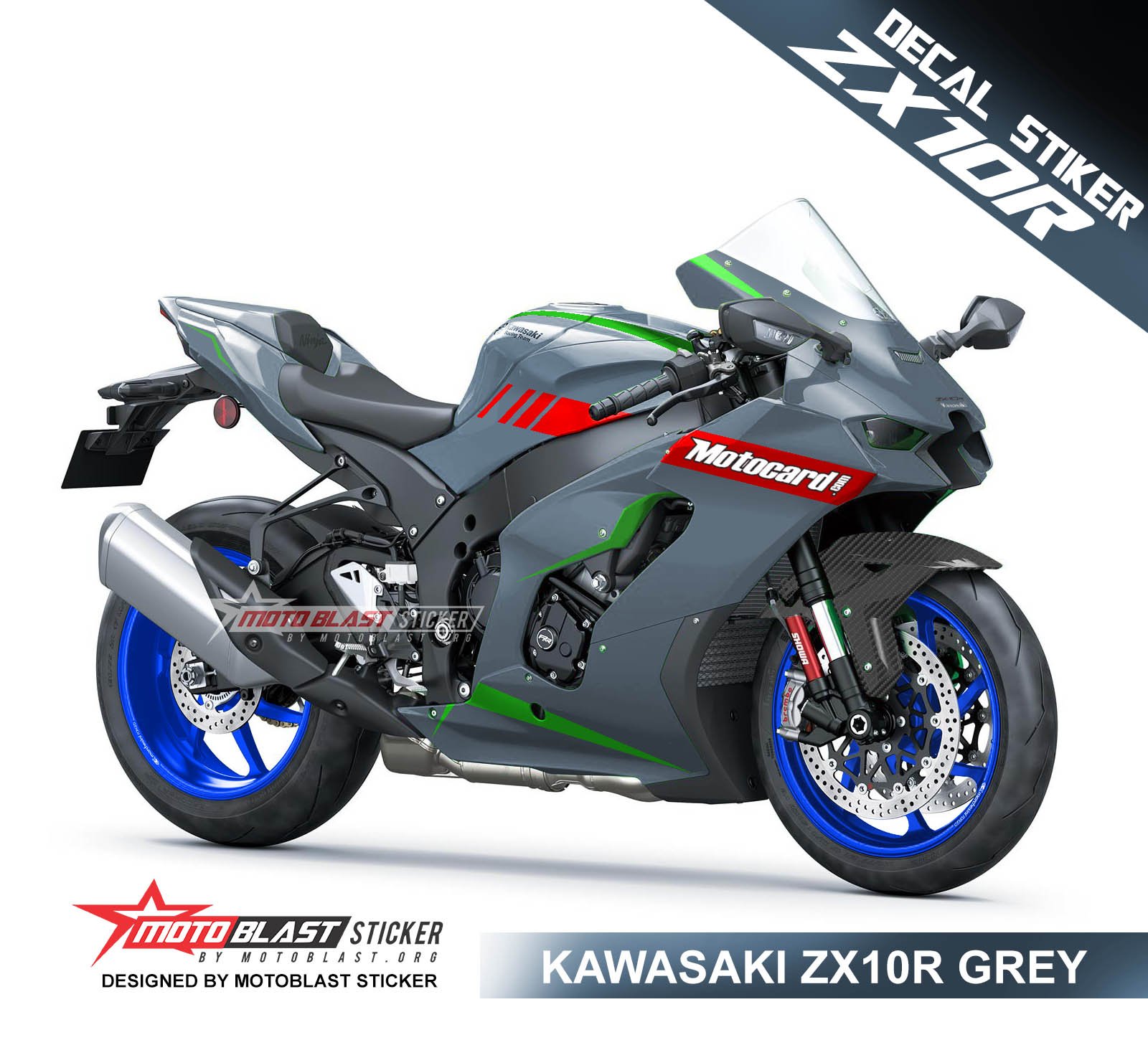 Modifikasi Striping Kawasaki ZX10R Grey Magnificent sport - MOTOBLAST