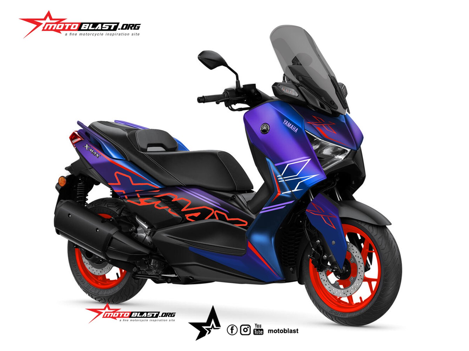 Modifikasi Striping Yamaha New Xmax Connected Cybercity - MOTOBLAST
