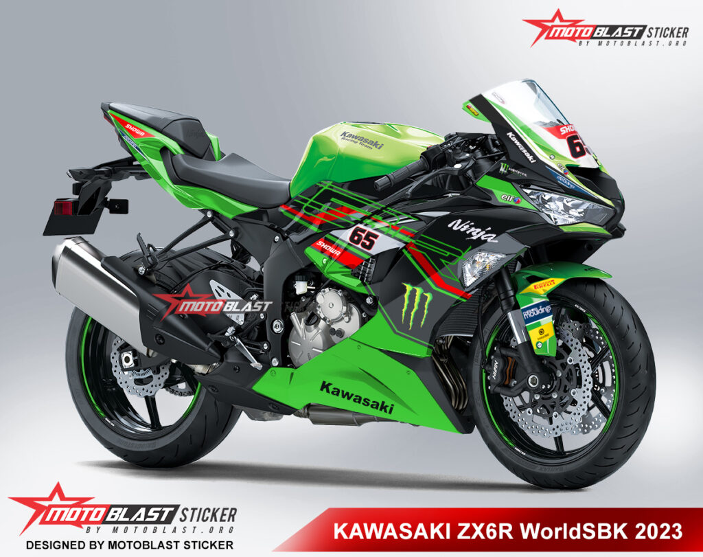Modifikasi Striping Kawasaki ZX6R Livery KRT WorldSBK 2023 - MOTOBLAST