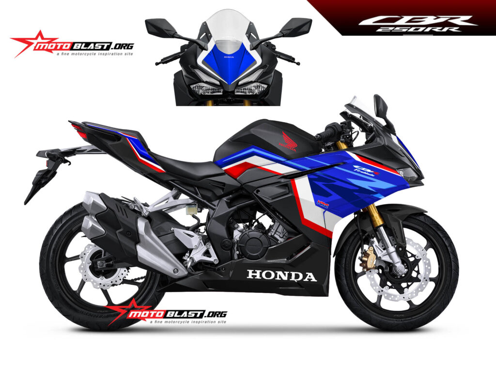 Modifikasi Striping Honda New CBR250RR Black HRC - MOTOBLAST