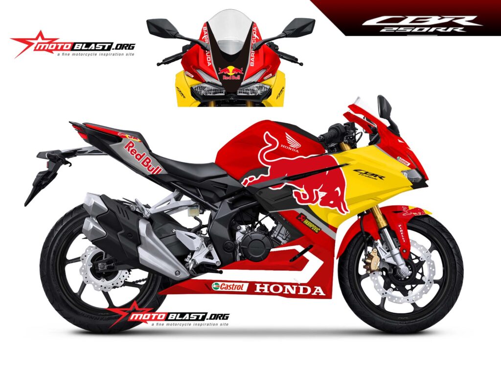 Modifikasi Striping Honda New CBR250RR redbull worldSBK - MOTOBLAST