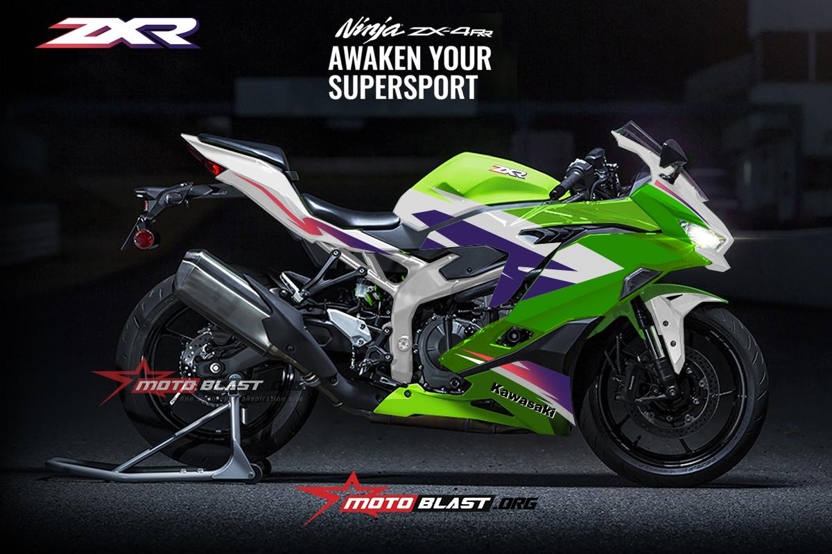 Modifikasi striping Kawasaki Ninja ZX-4RR ala ZXR400 tahun 1991 - MOTOBLAST