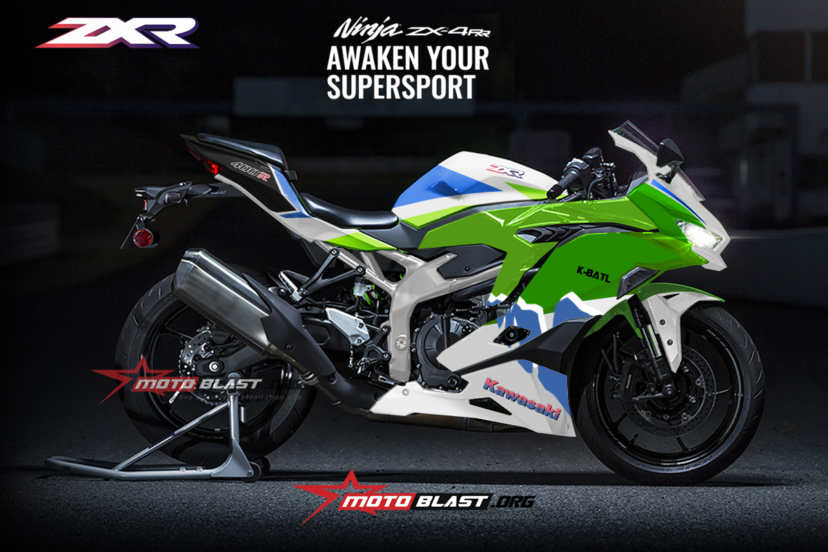 Modifikasi striping Kawasaki Ninja ZX-4RR ala ZXR400 tahun 1991 - MOTOBLAST