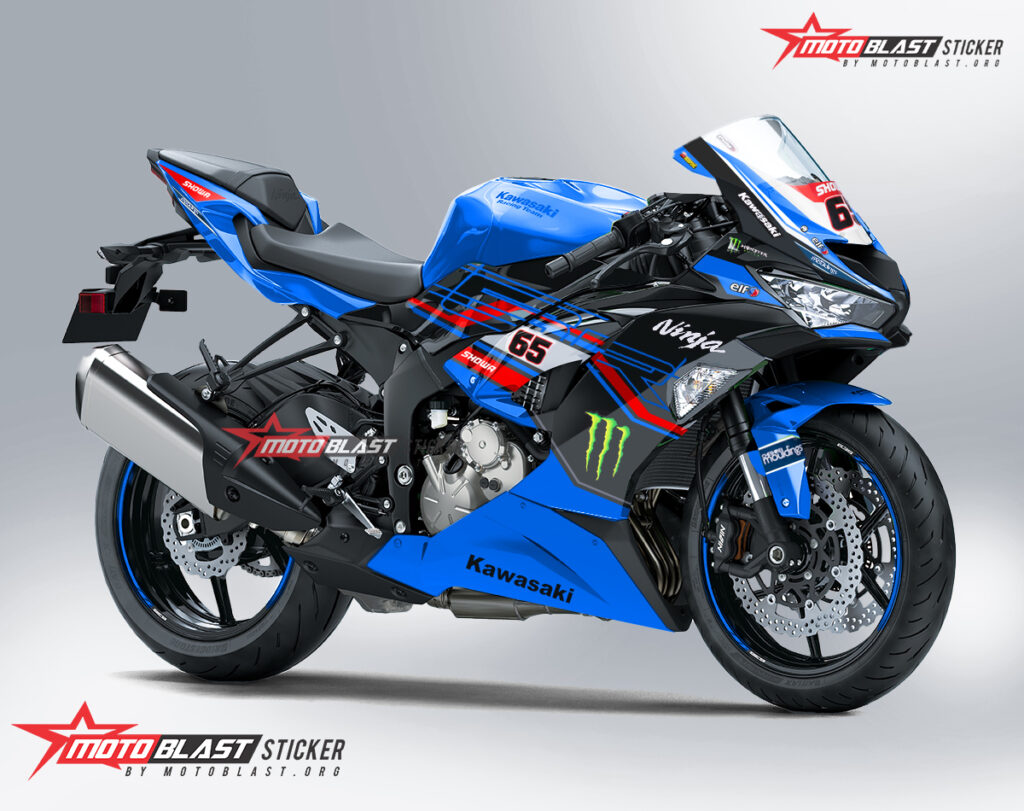 Modifikasi Striping Kawasaki ZX6R WorldSBK Racing Team - MOTOBLAST