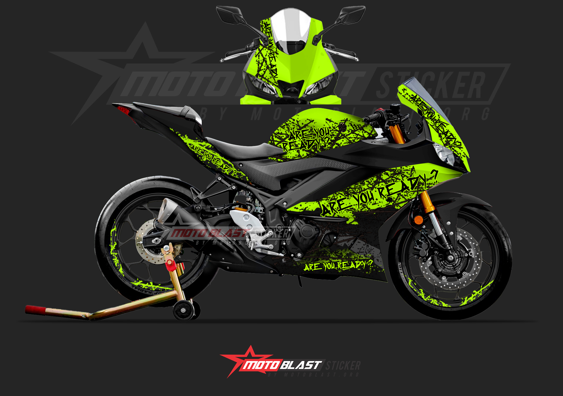 Modifikasi striping Yamaha New R25 Are you ready ? - MOTOBLAST