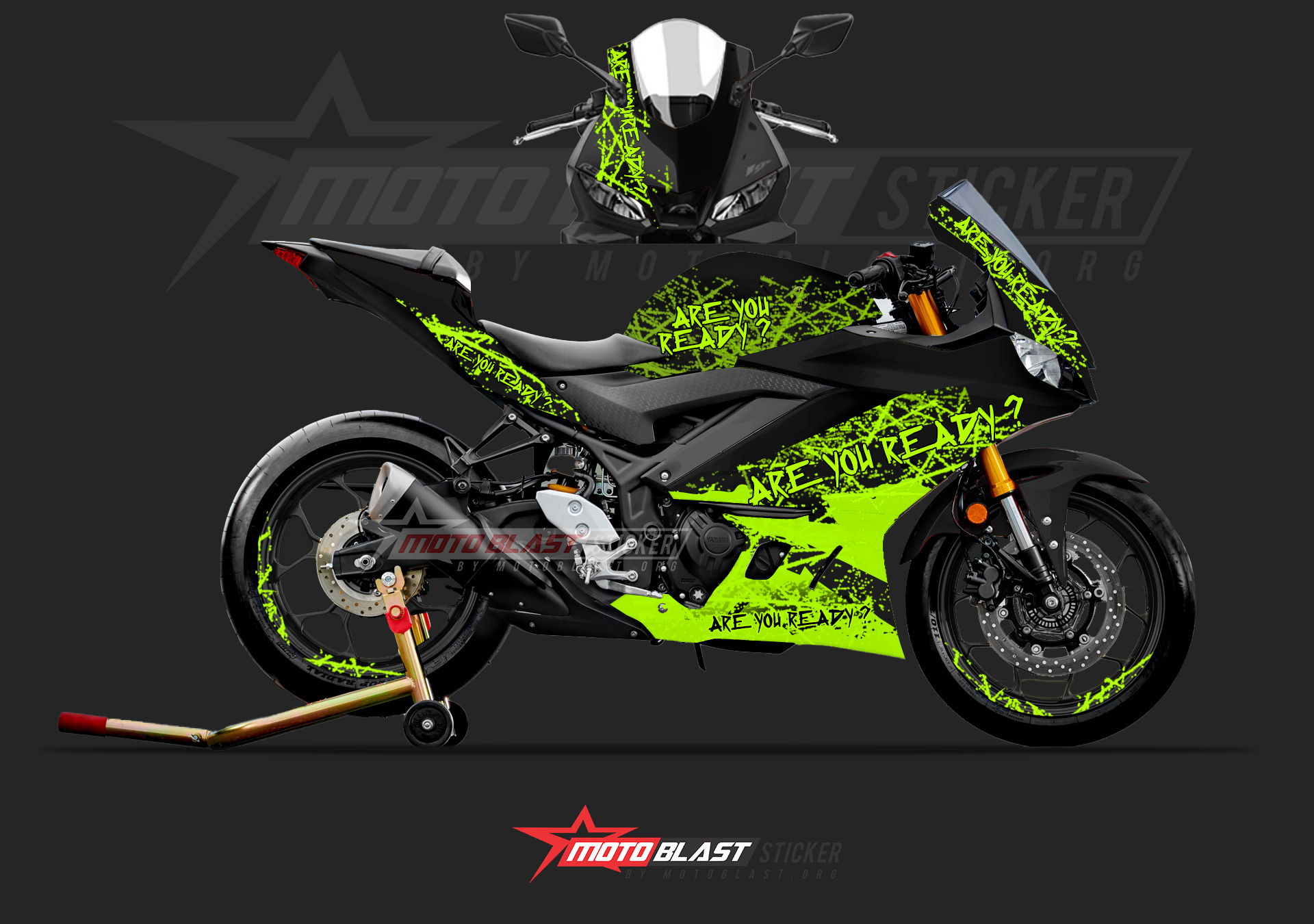 Modifikasi striping Yamaha New R25 Are you ready ? - MOTOBLAST