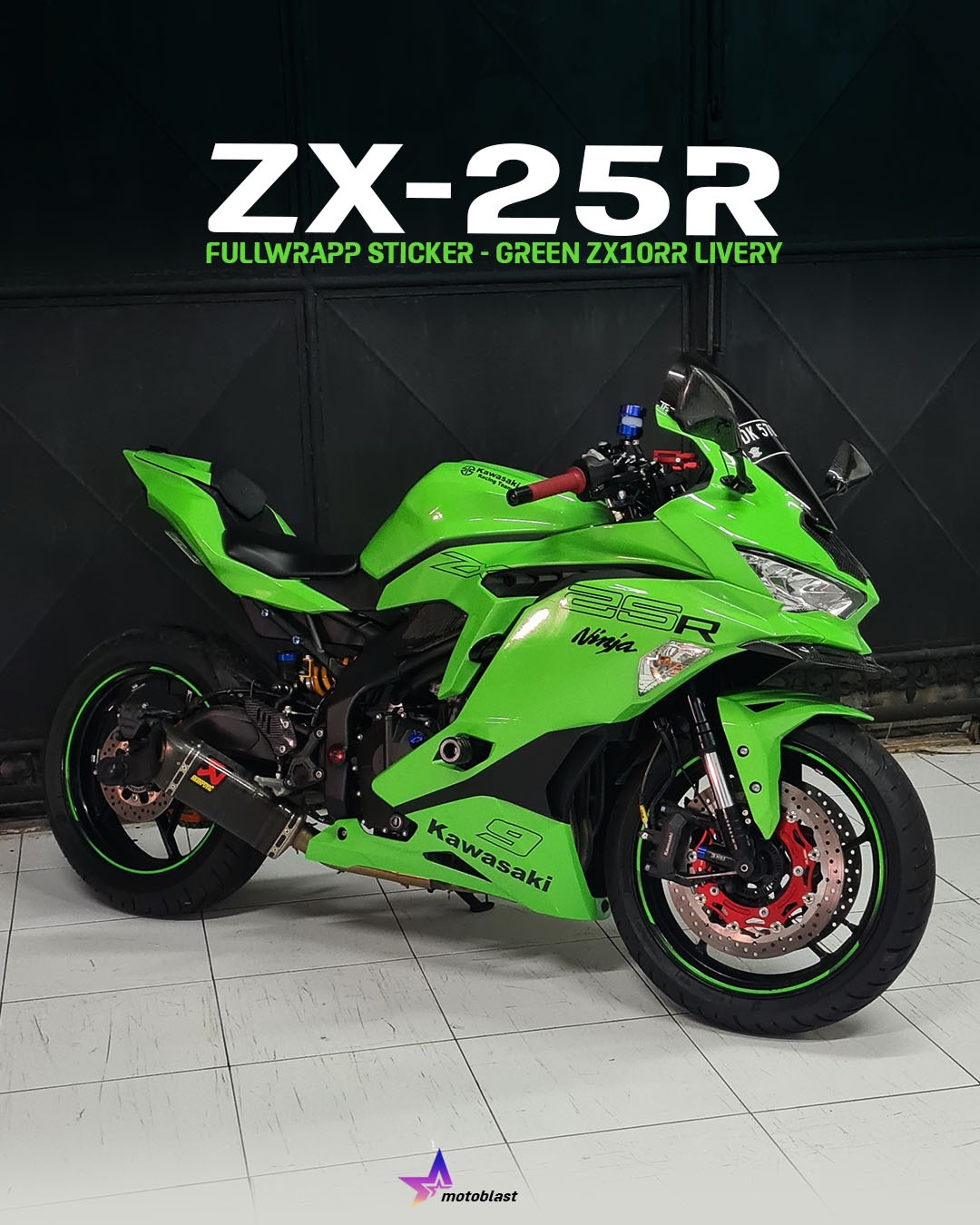 Hasil Decal stiker ZX-25R jadi Polosan Hijau ala ZX-10RR - Wahh ...