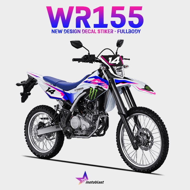 Modifikasi striping Yamaha WR155 Blue pink - MOTOBLAST